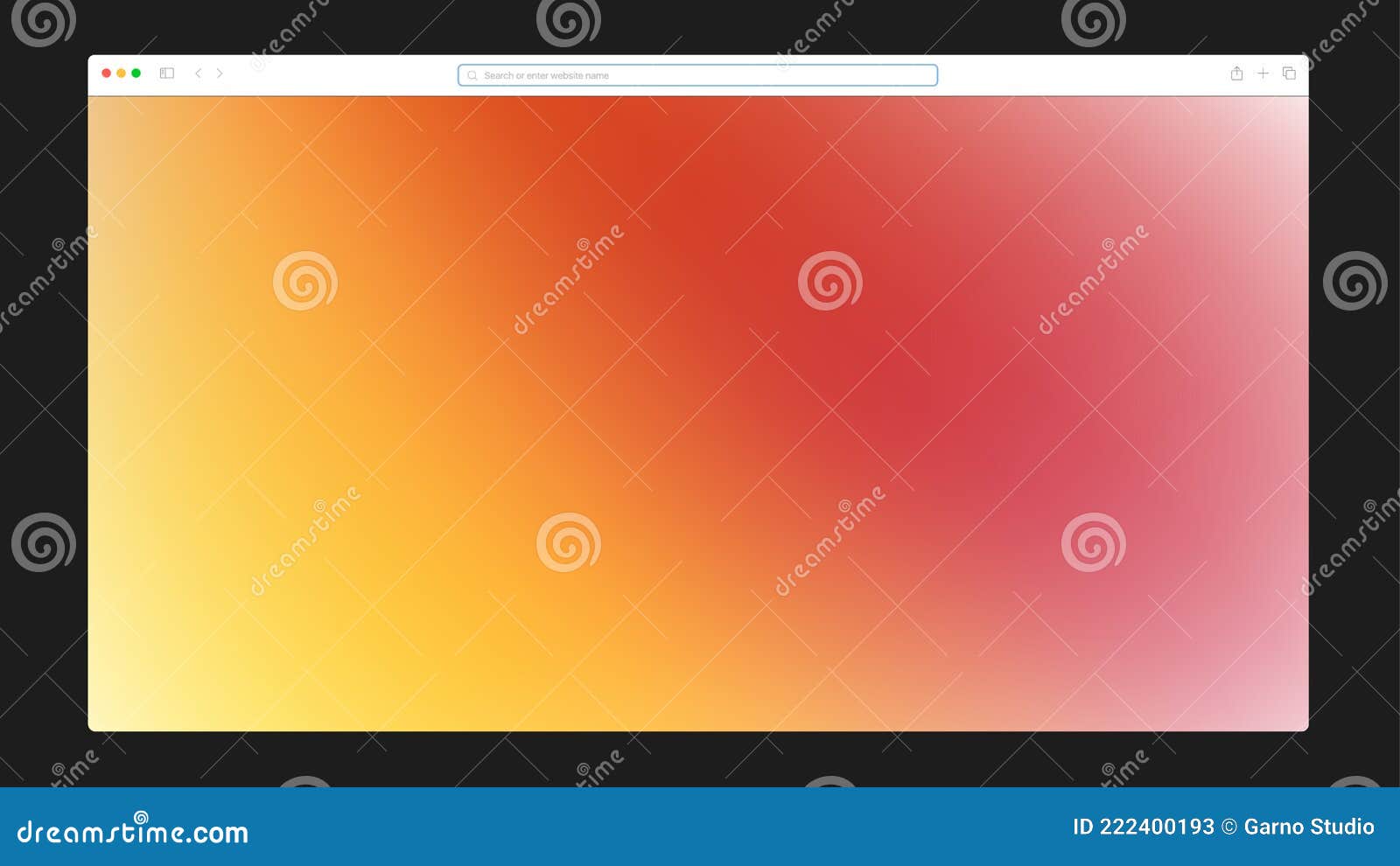 Gradient Mockup for Internet Browser Stock Vector - Illustration of ...