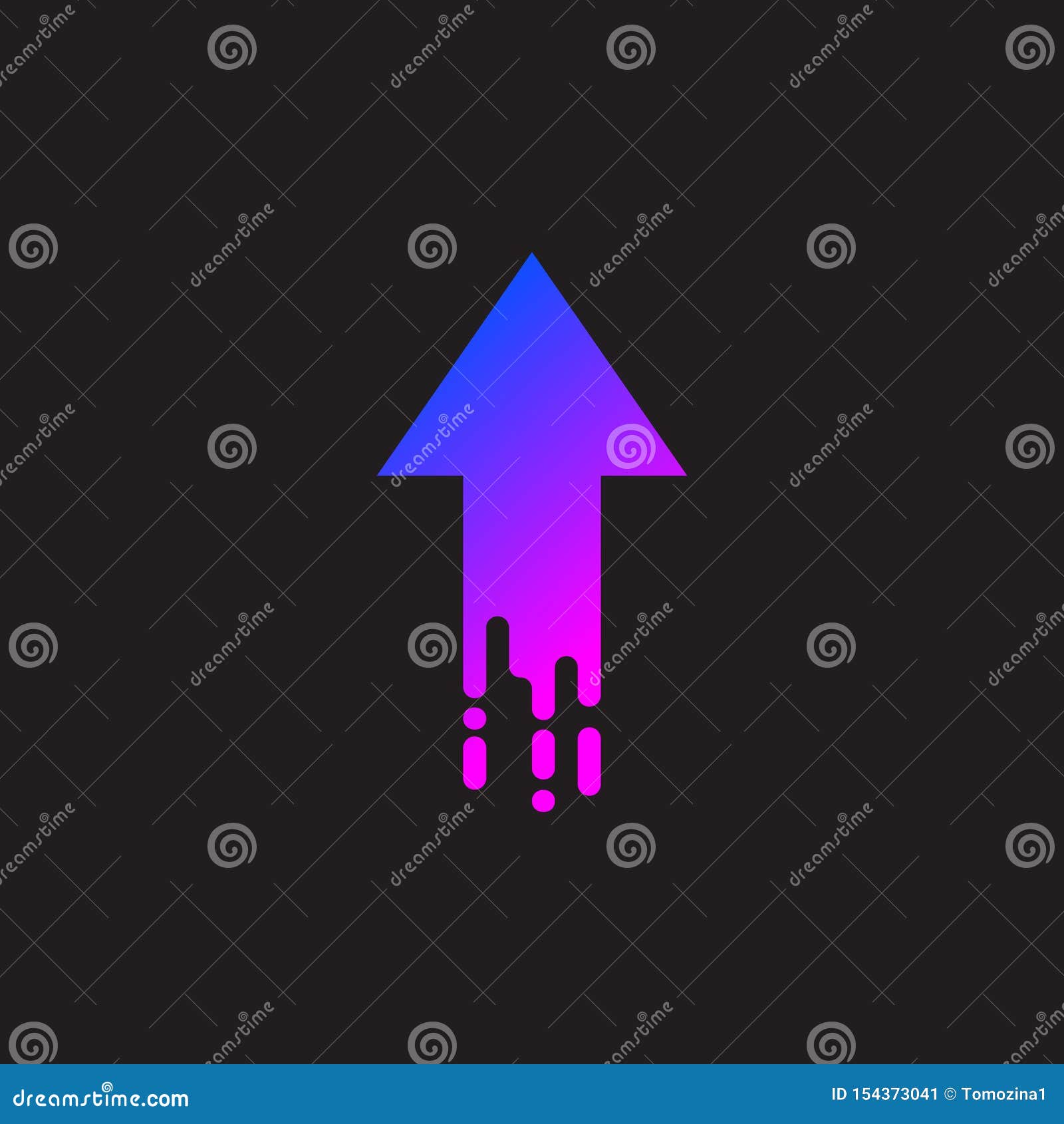Gradient modern arrow up stock vector. Illustration of decoration ...