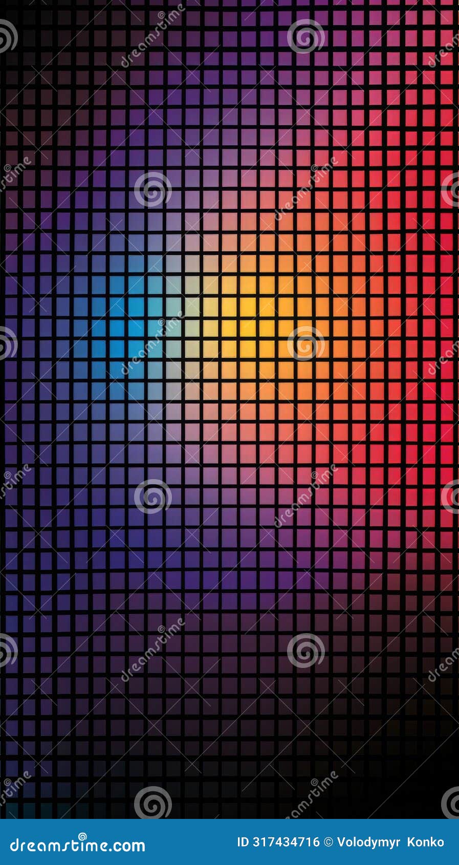 Gradient Mosaic Background with Multicolored Square Tiles Stock Photo ...