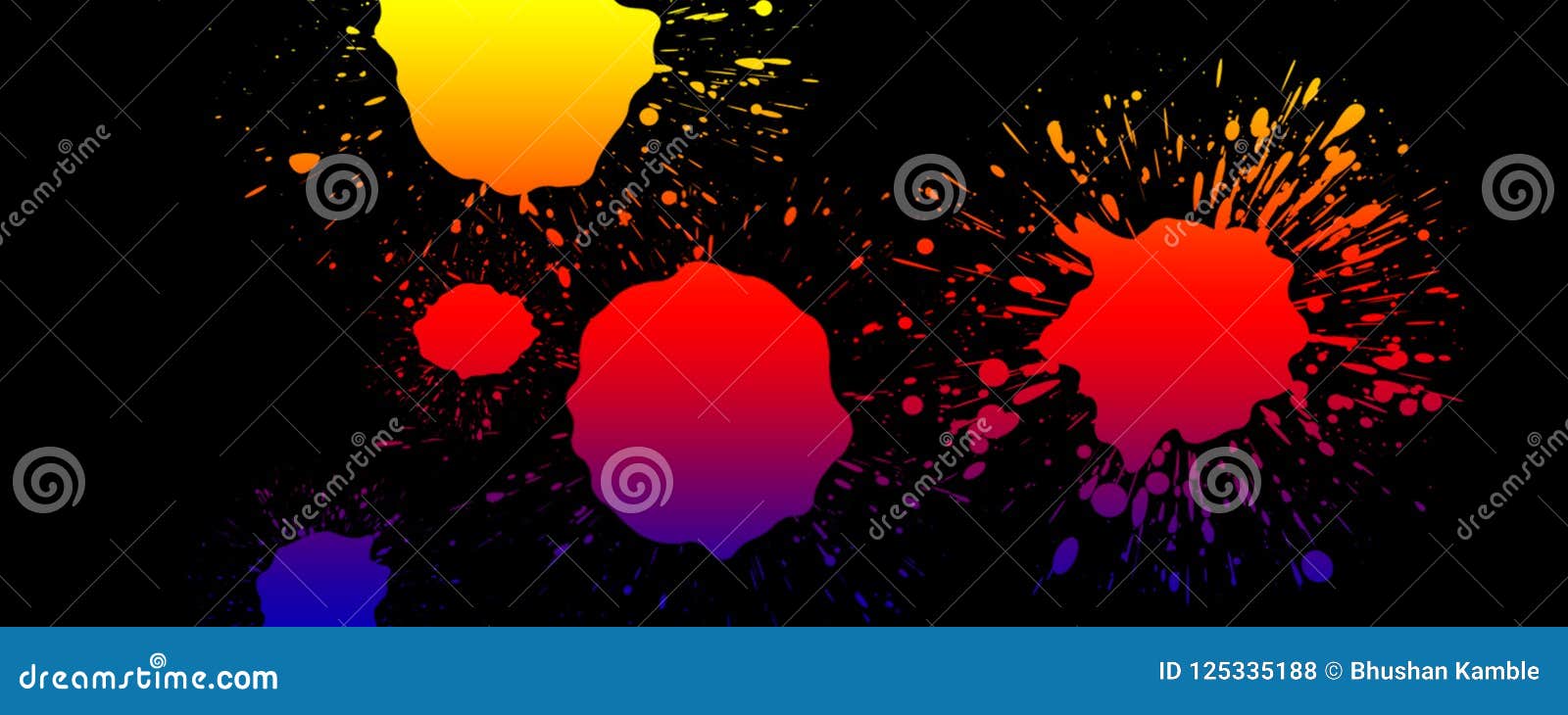 Gradient Multicolor Splash Textured Background Banner Stock ...