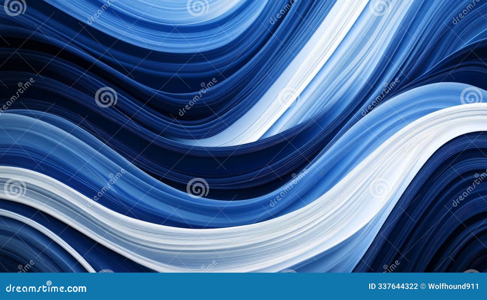 Gradient from Navy To Royal Blue, with Bold, Sweeping Wavy Lines in ...