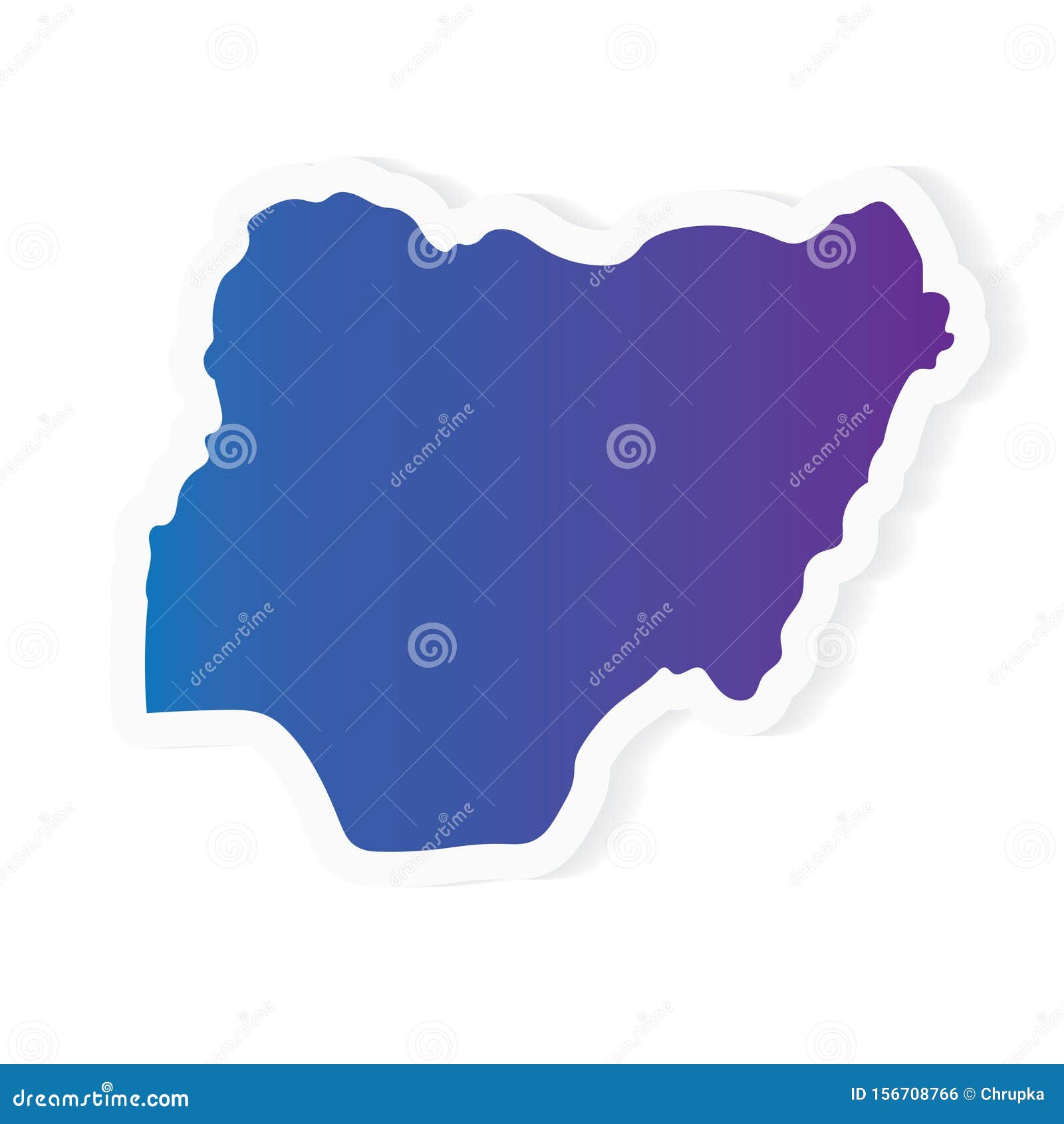 Gradient Nigeria map stock vector. Illustration of education - 156708766
