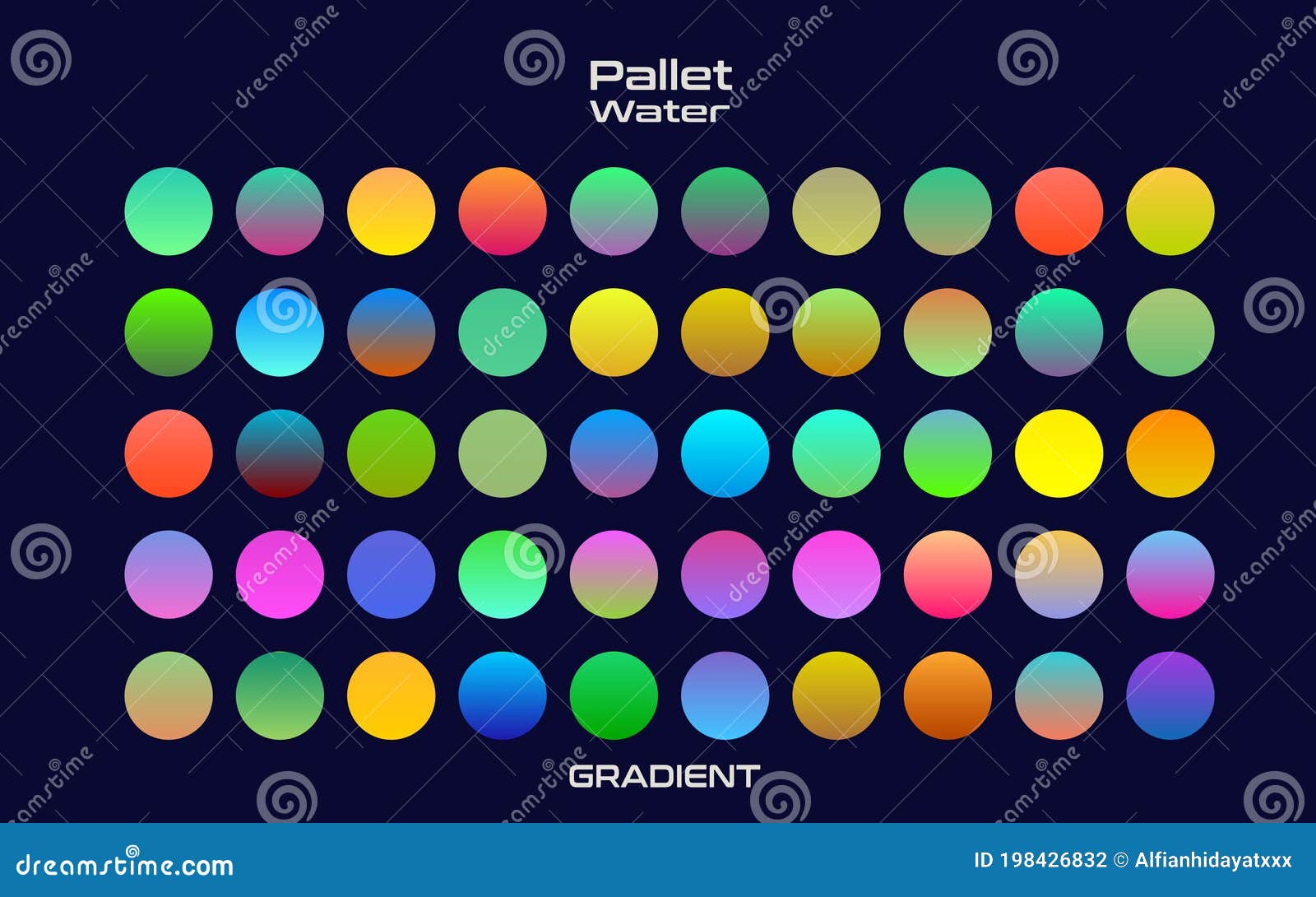 Gradient Palette Box Shape with Blend of Colors Stock Vector ...