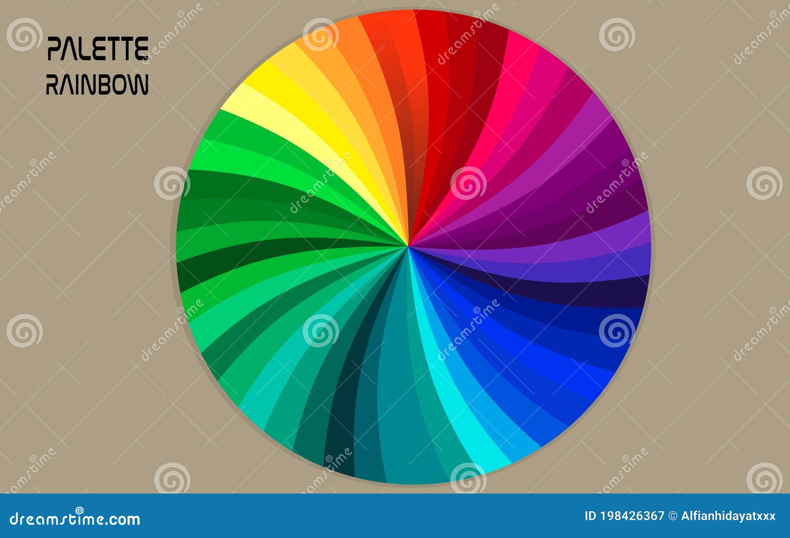 Gradient Palette Many Colors Circle Shape Stock Vector - Illustration ...