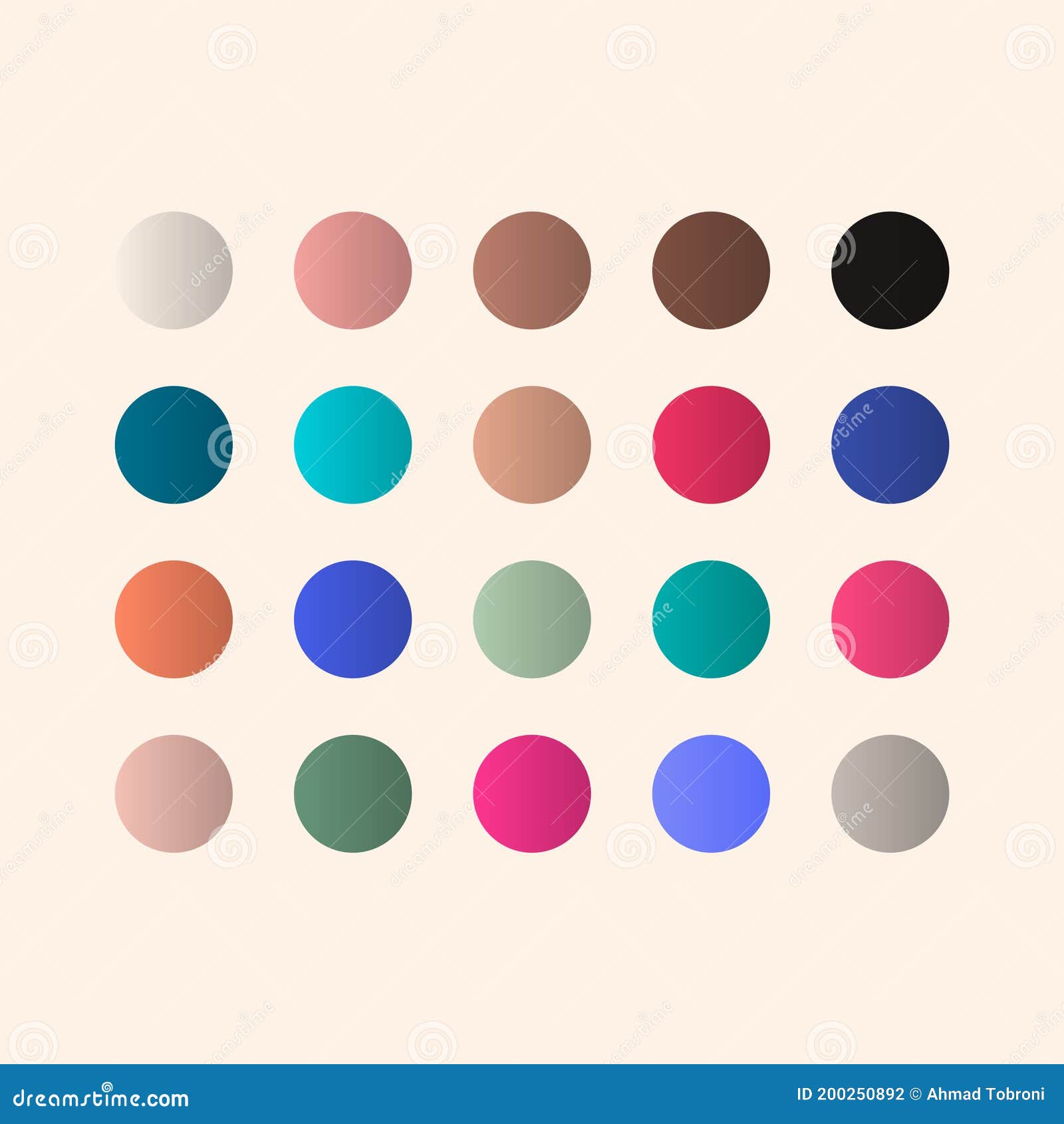 Gradient Pallet Full Color Vector Template Design Illustration Stock ...