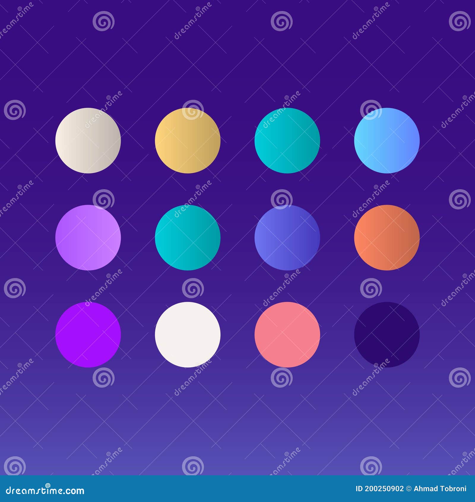 Gradient Pallet Full Color Vector Template Design Illustration Stock ...