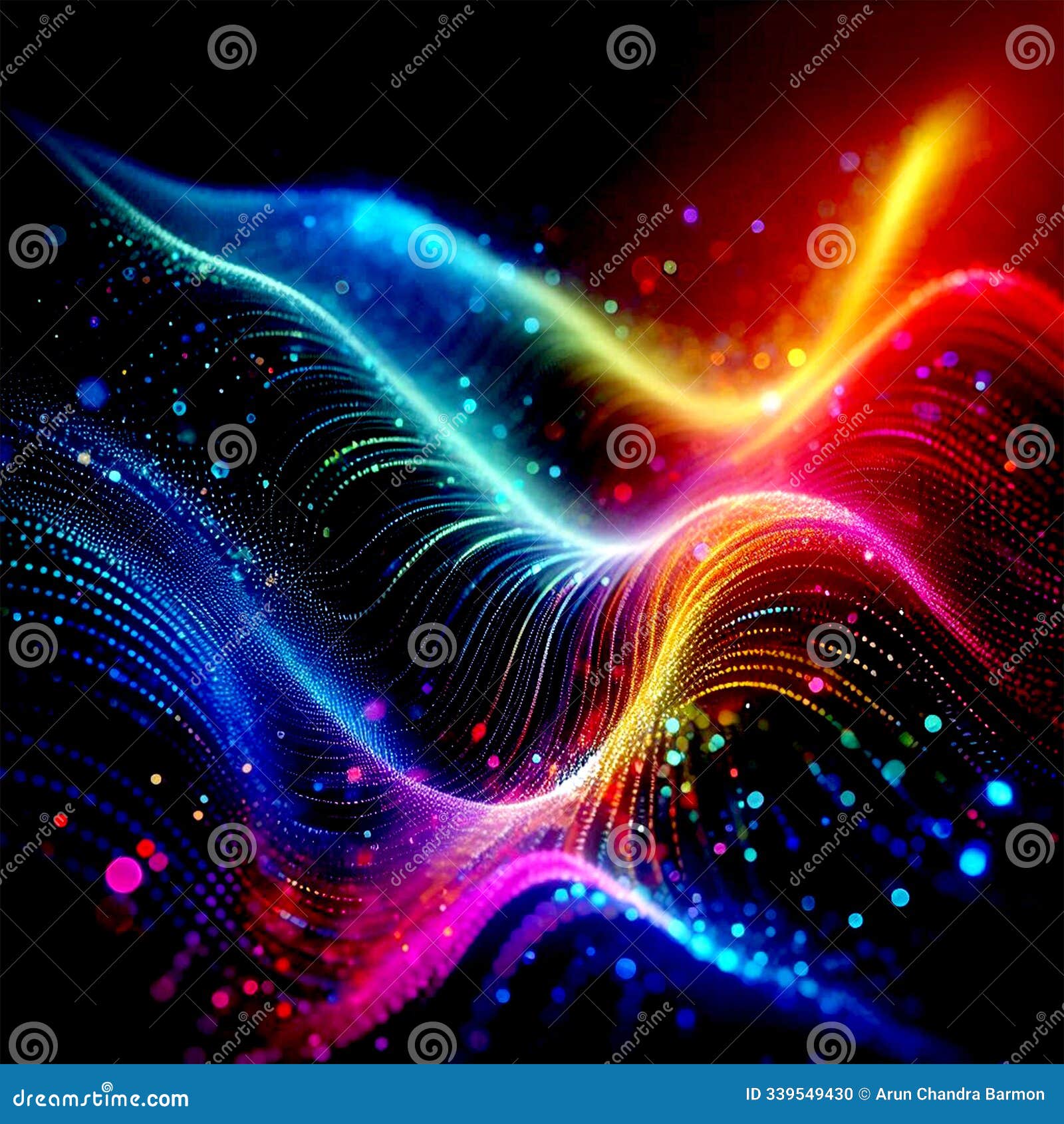 Gradient Particle Wave Background 1 Stock Illustration - Illustration ...