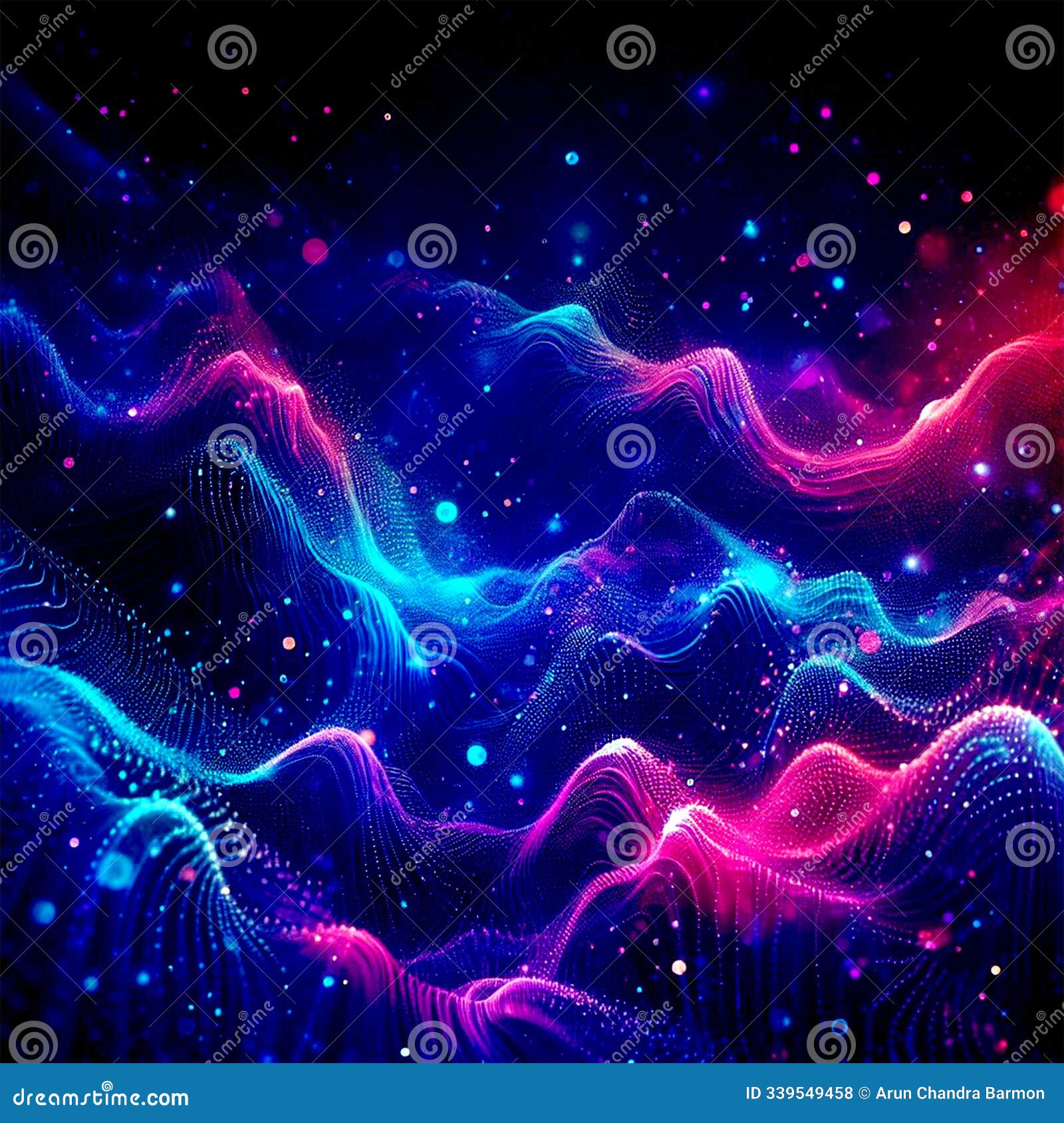 Gradient Particle Wave Background 23 Stock Illustration - Illustration ...