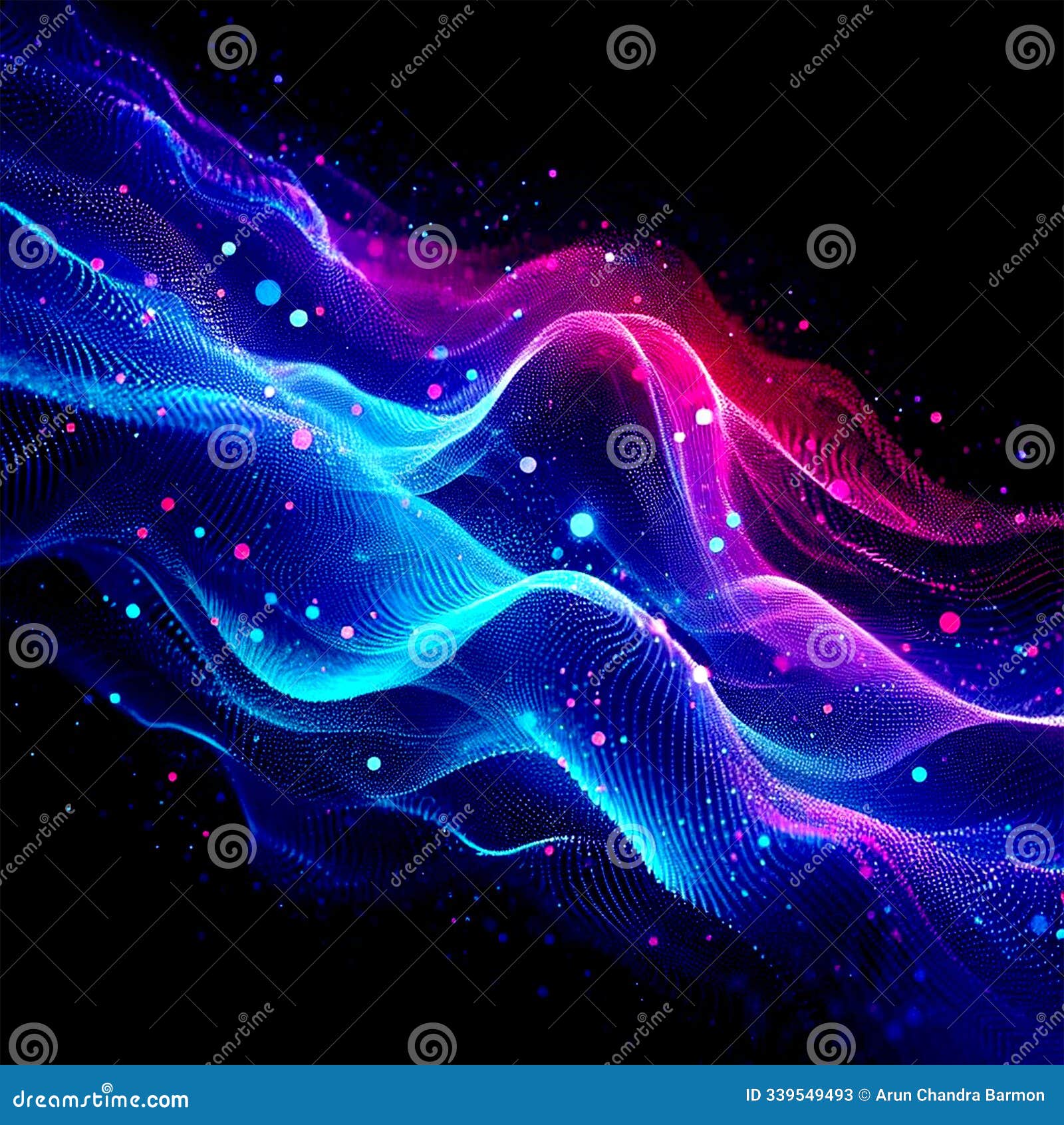 Gradient Particle Wave Background 24 Stock Illustration - Illustration ...