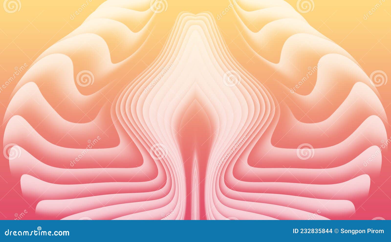 Gradient Pastel Color Curve Abstract Stock Illustration - Illustration ...