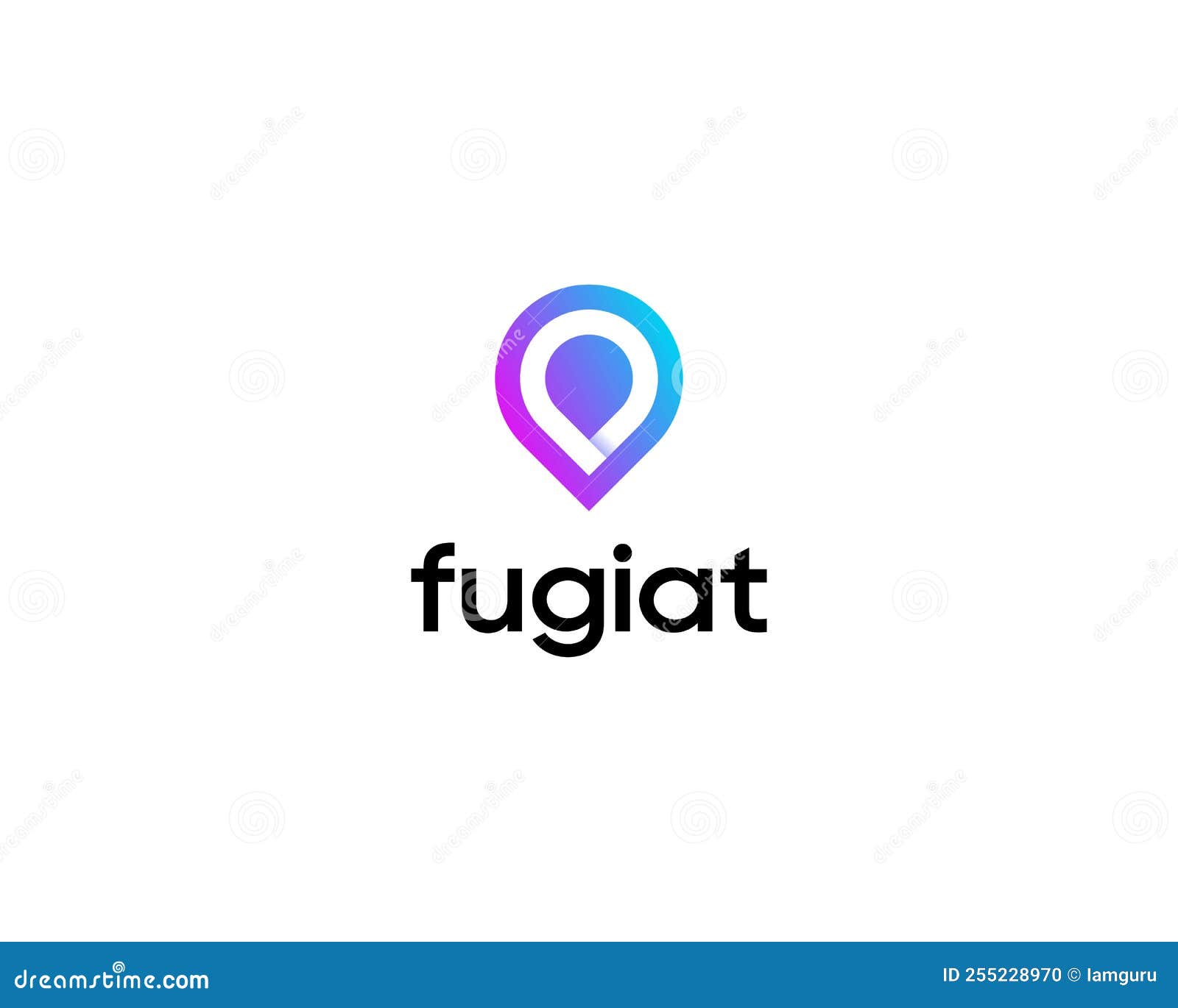 Gradient Pin Logo Concept. Universal Gps Navigation Vector Sign ...