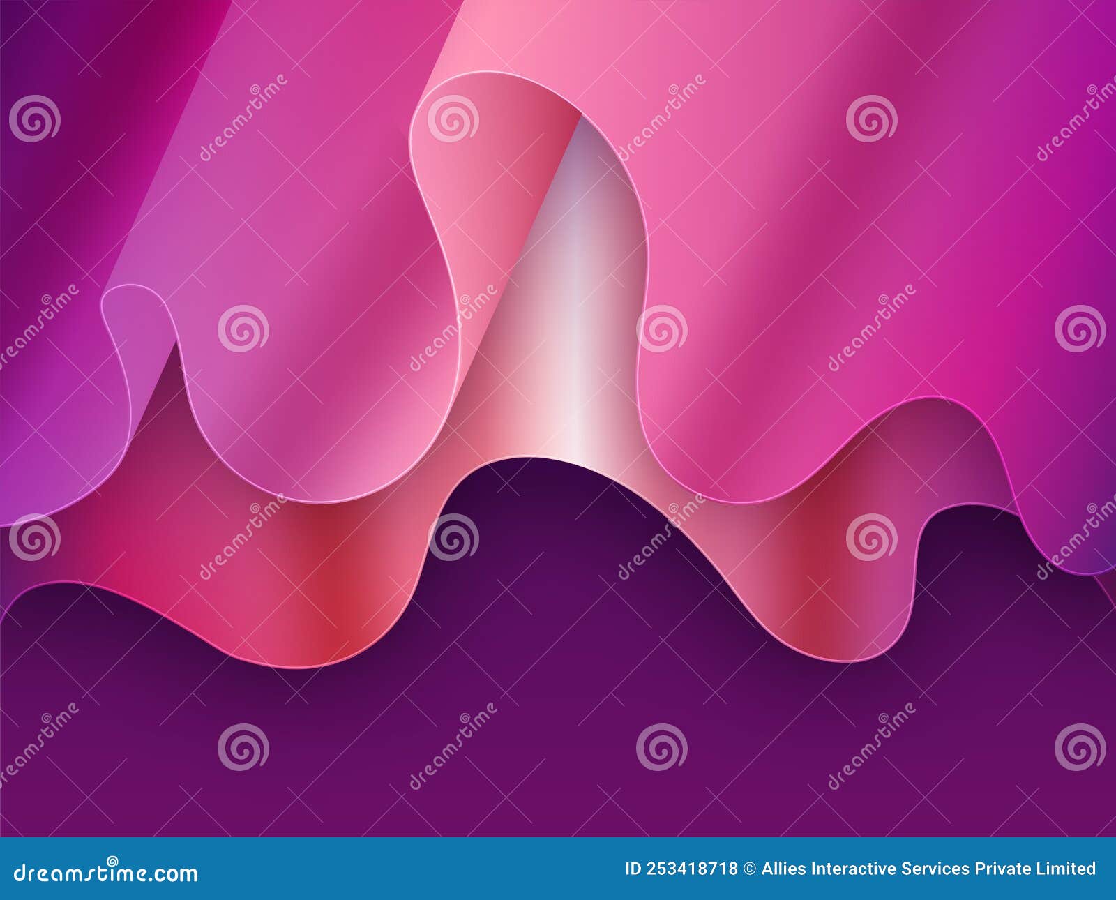 Gradient Pink and Purple Paper Layers Style Stock Illustration ...