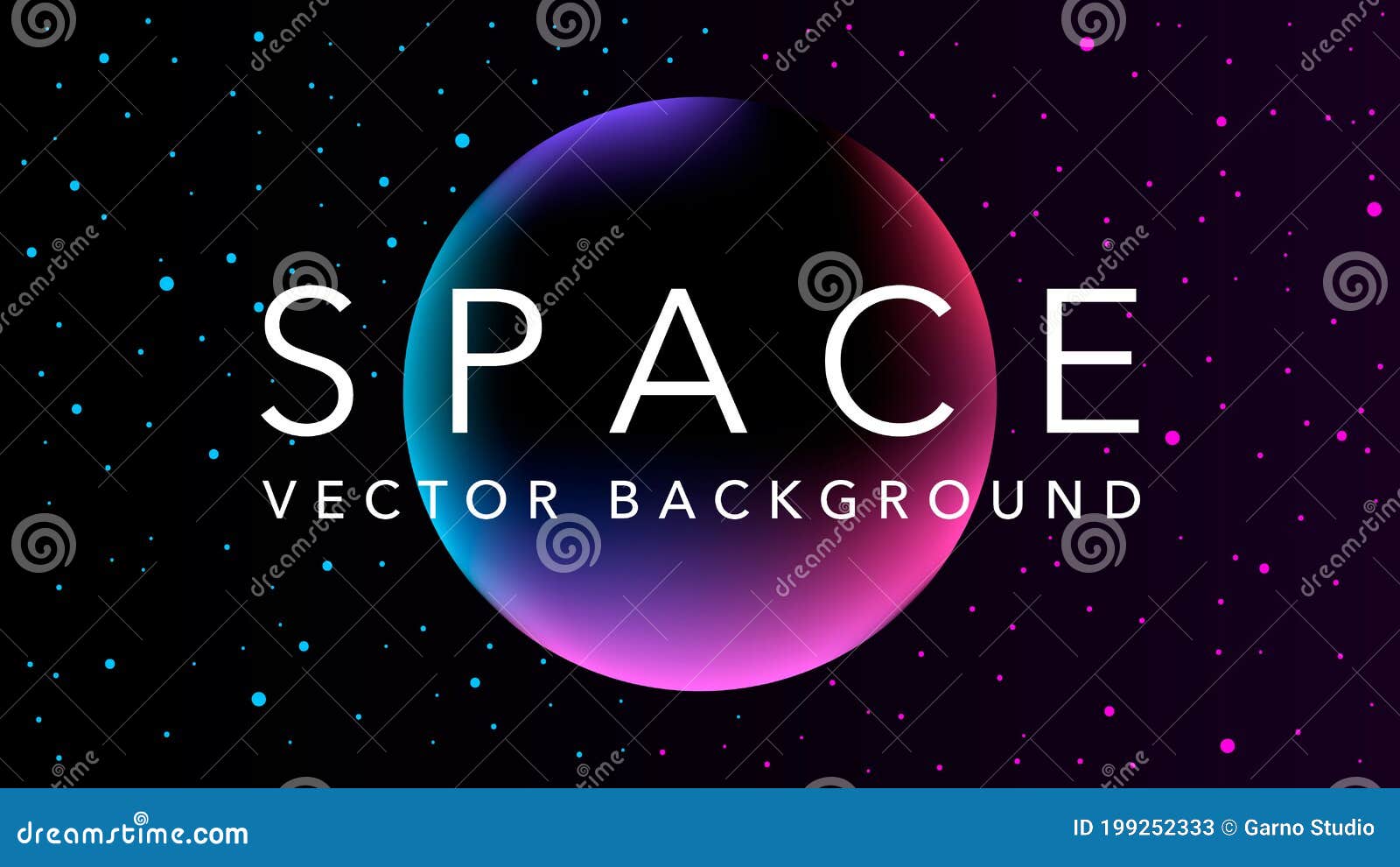 Gradient Planet. Space Background. Planet Illustration on a Stars ...