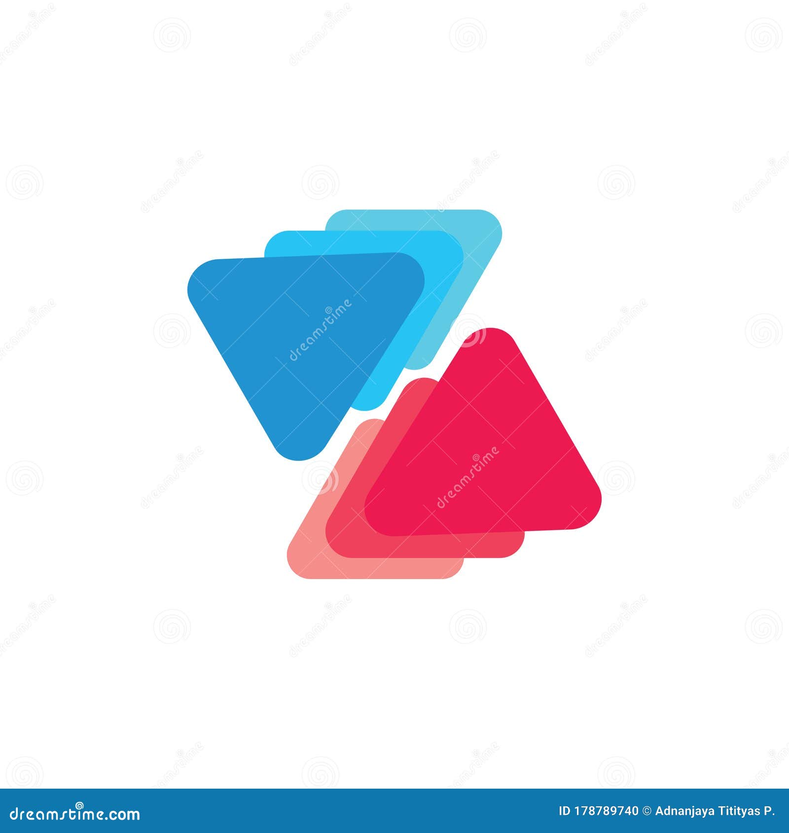 Gradient Play Triangles Logo Vector Stock Vector - Illustration of ...