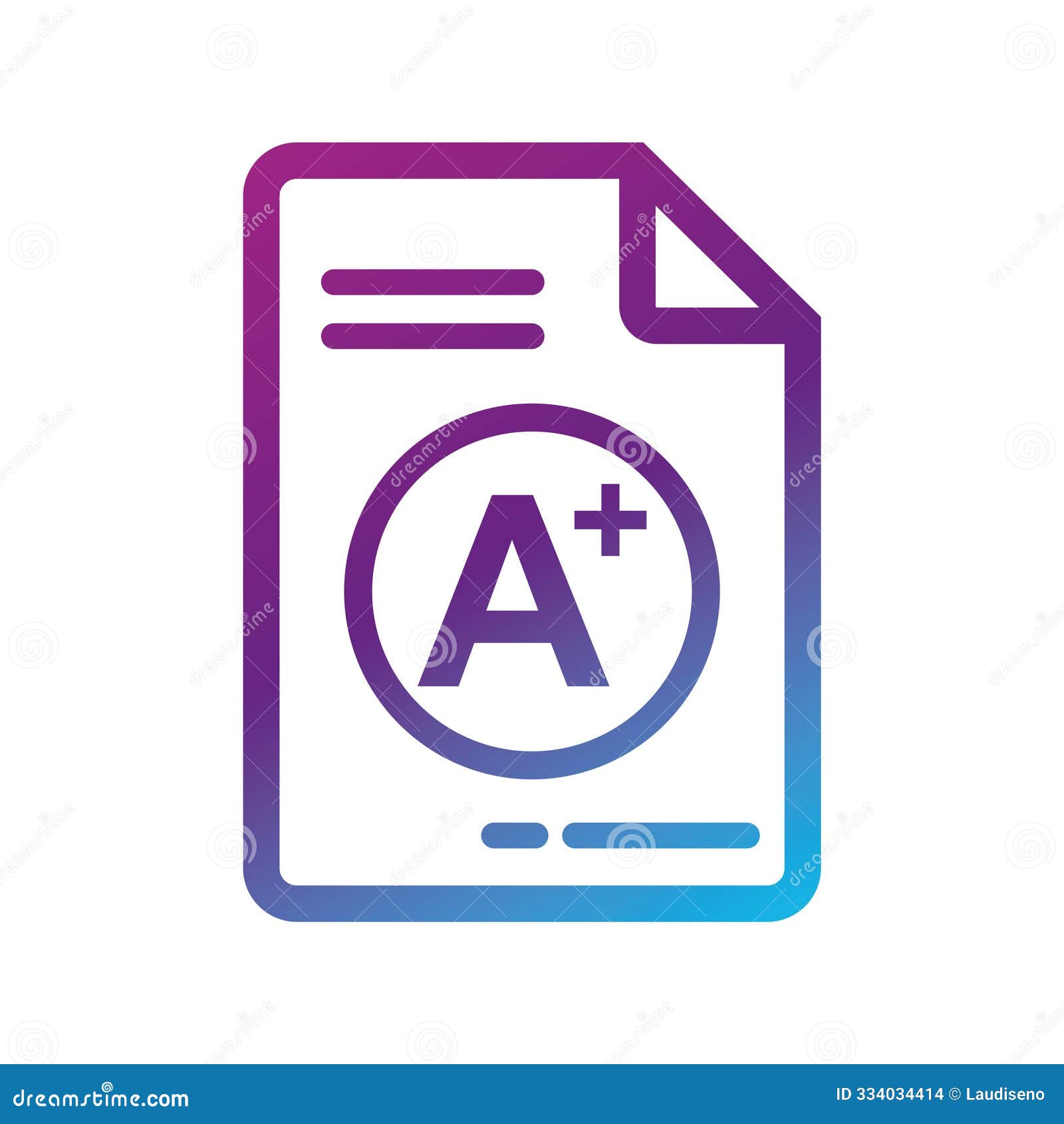 Gradient a Plus Grade Icon in Purple and Blue Tones Vector Stock Vector ...