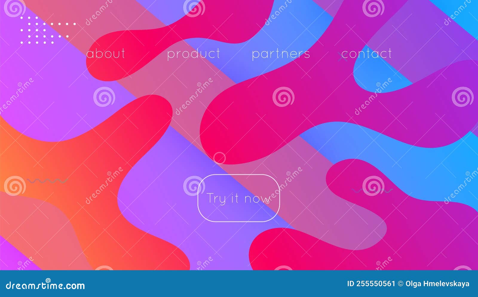 Gradient Poster. Rainbow Website. Horizontal Invitation Stock Vector ...