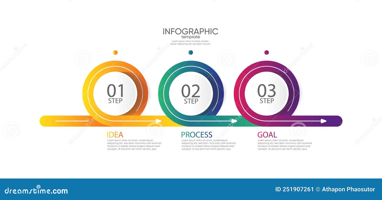 Gradient Process Infographic Template Design Stock Vector ...