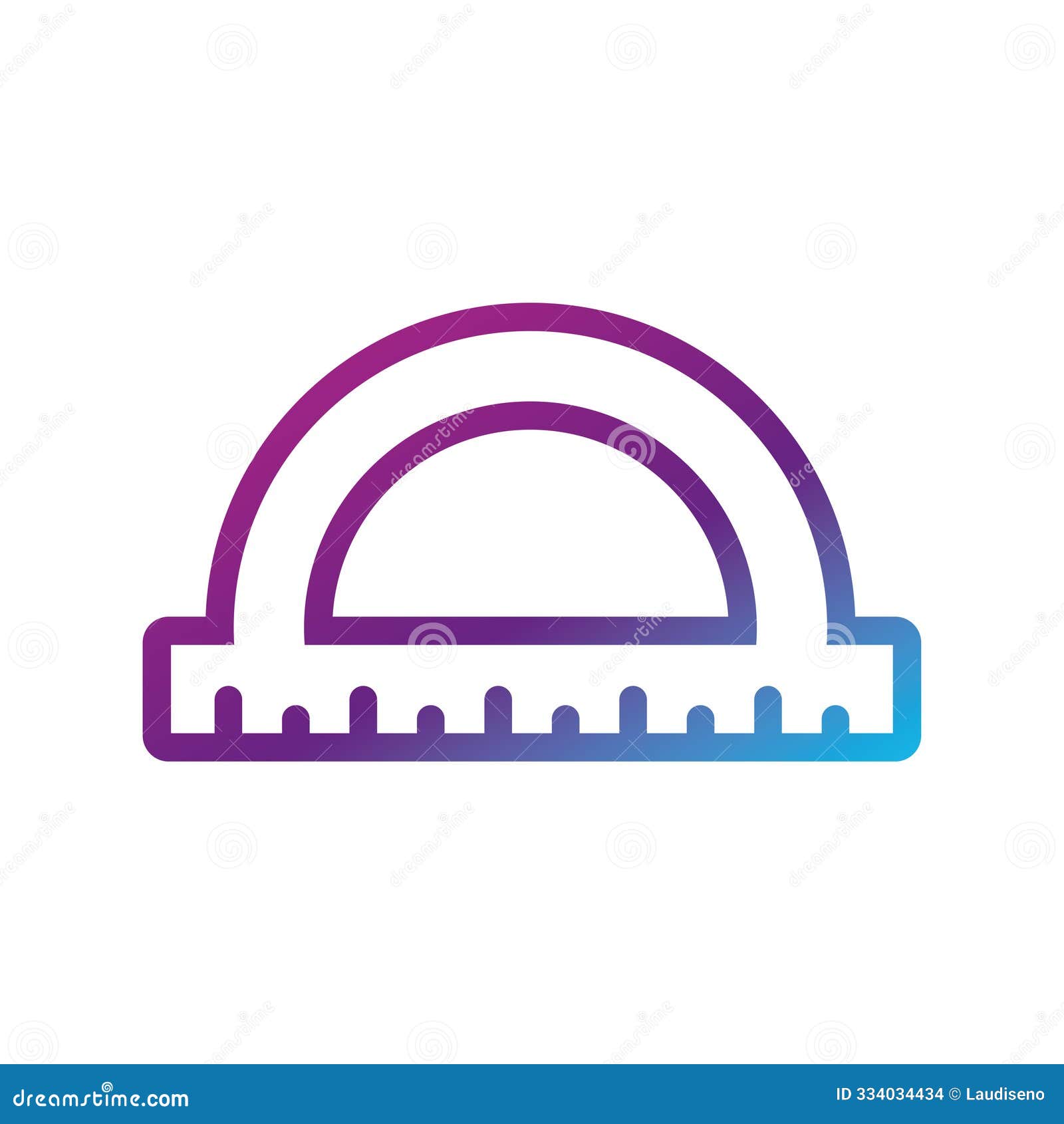 Gradient Protractor Icon in Purple and Blue Tones Vector Stock Vector ...