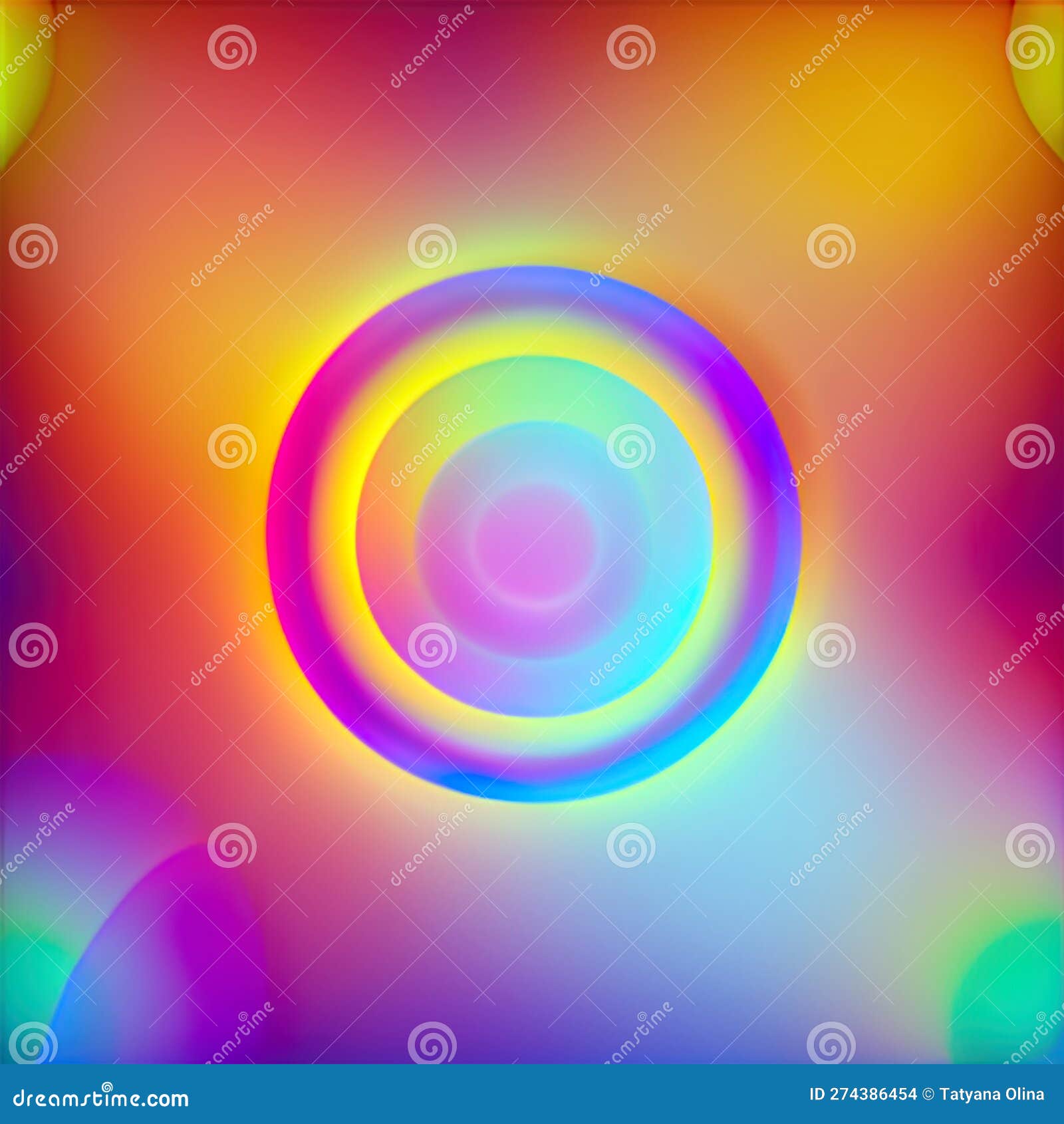 Gradient Psychedelic Circles Blur Orange -purple Background Stock ...