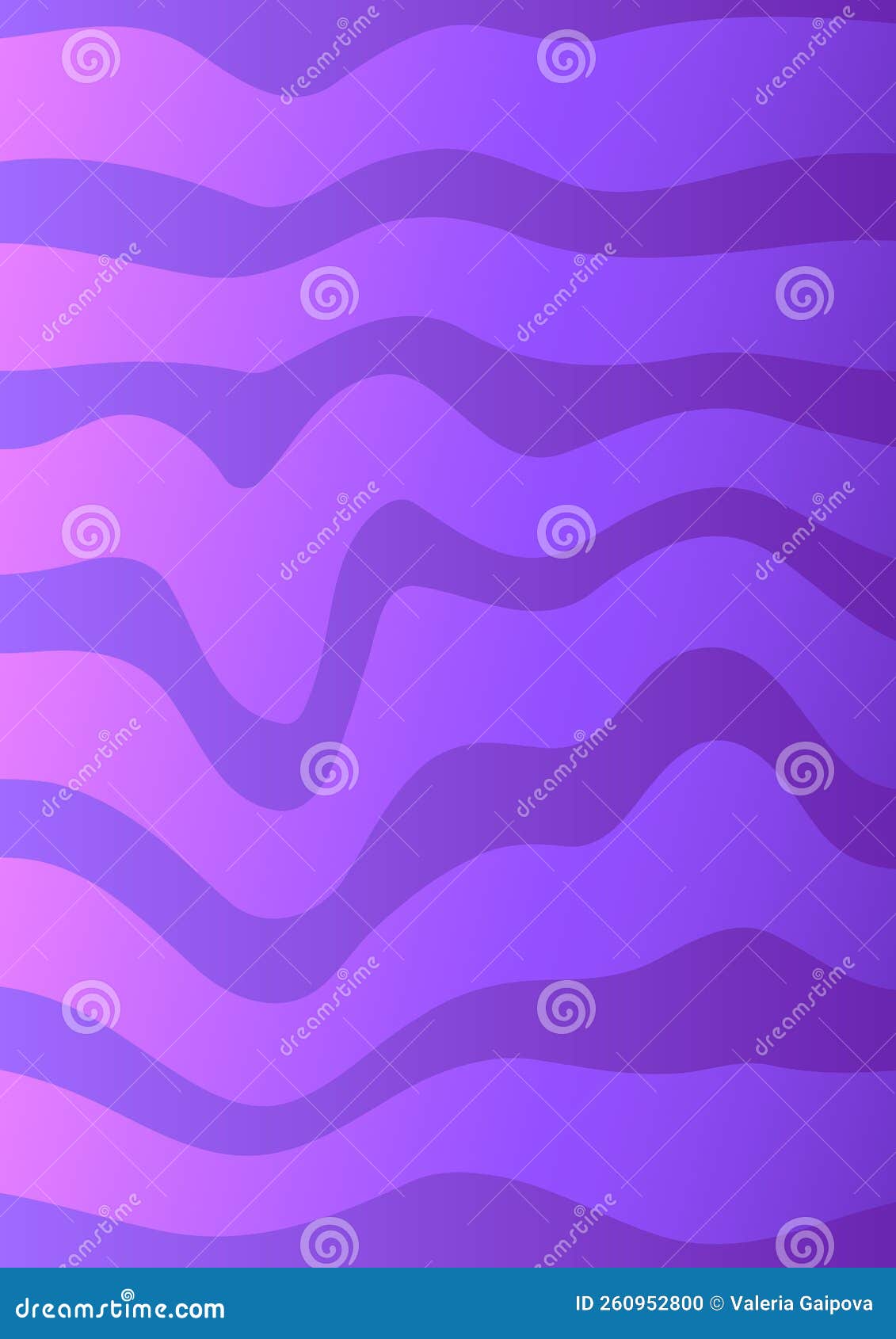 Gradient Purple Wavy Psychedelic Background. Vertical Rectangle Stock ...