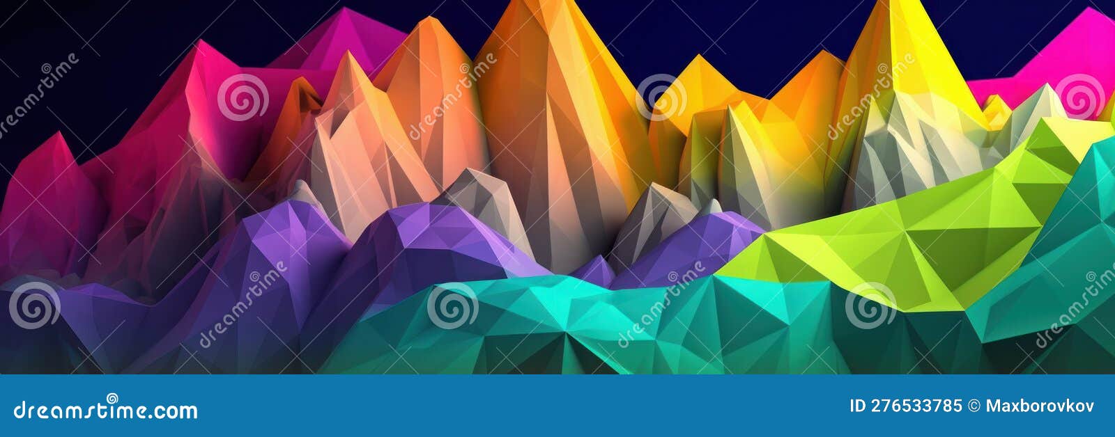 Gradient Rainbow Colored Topographic Grid Terrain with Hills and ...