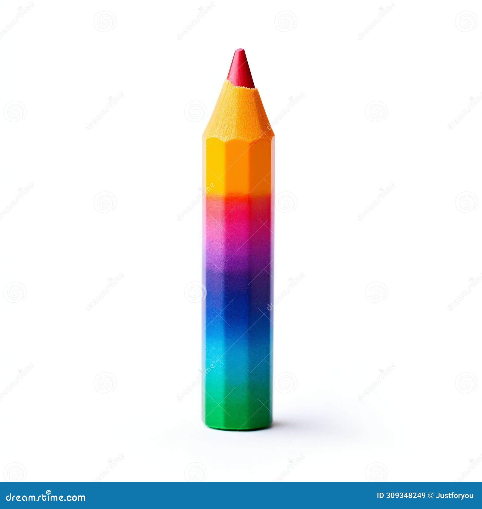 Gradient Rainbow Crayon Isolated on White Background. Generative Ai ...