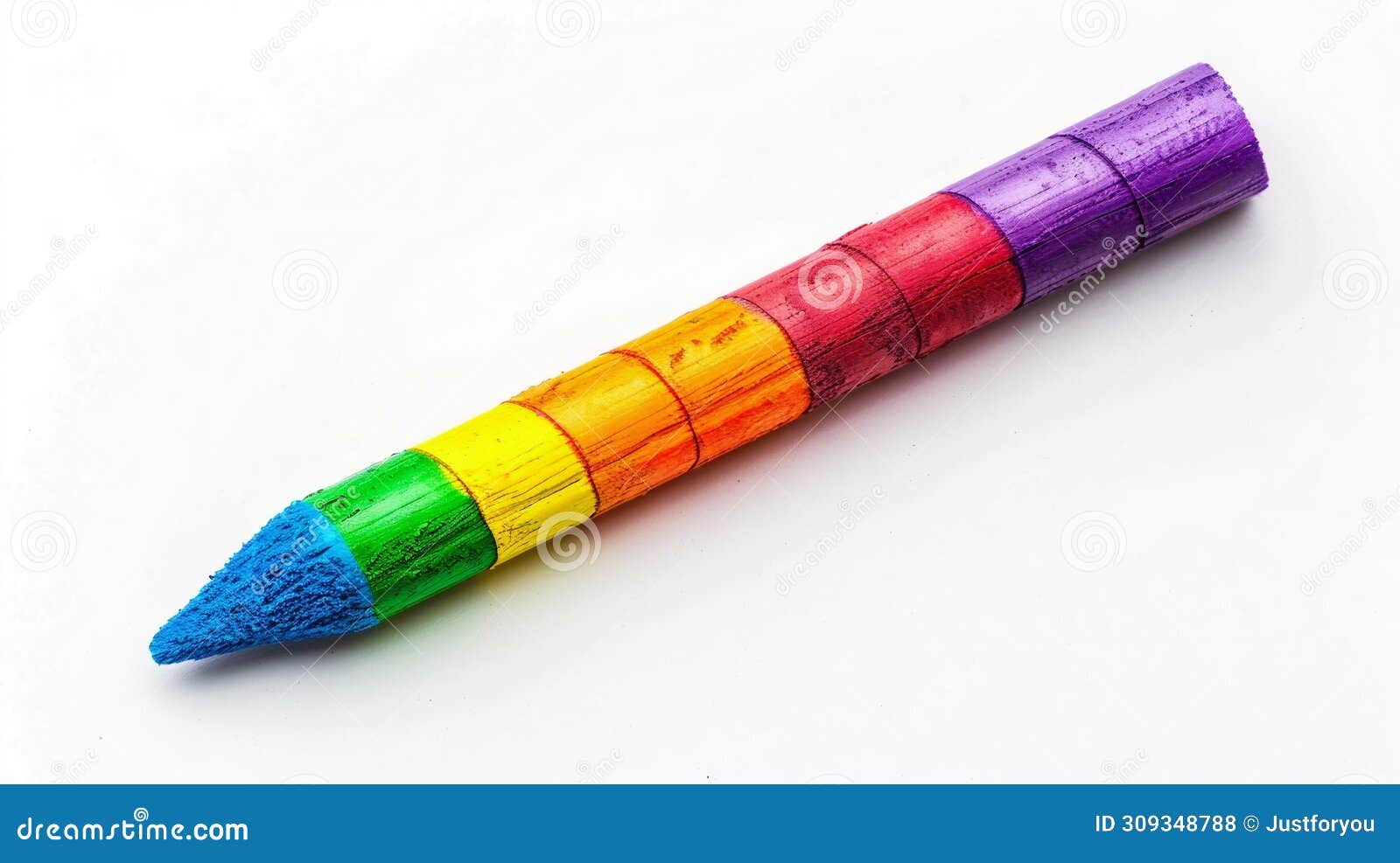 Gradient Rainbow Crayon Isolated on White Background. Generative Ai ...