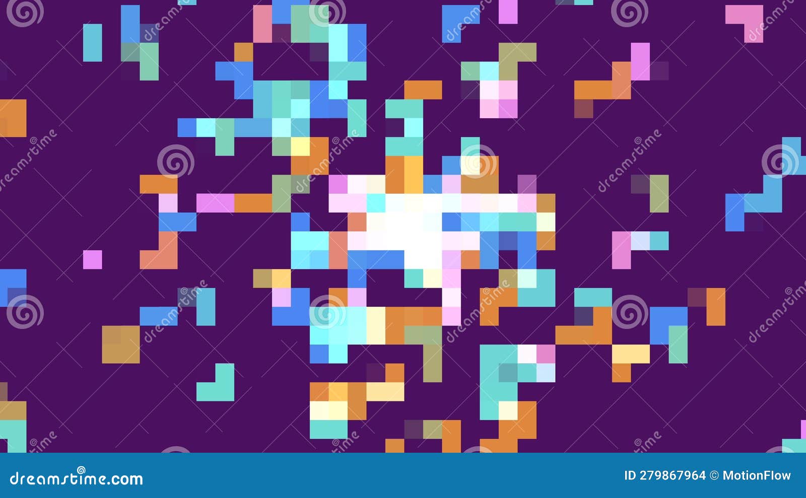 Gradient Rainbow Pixels in 8 Bit Pattern Stock Footage - Video of ...