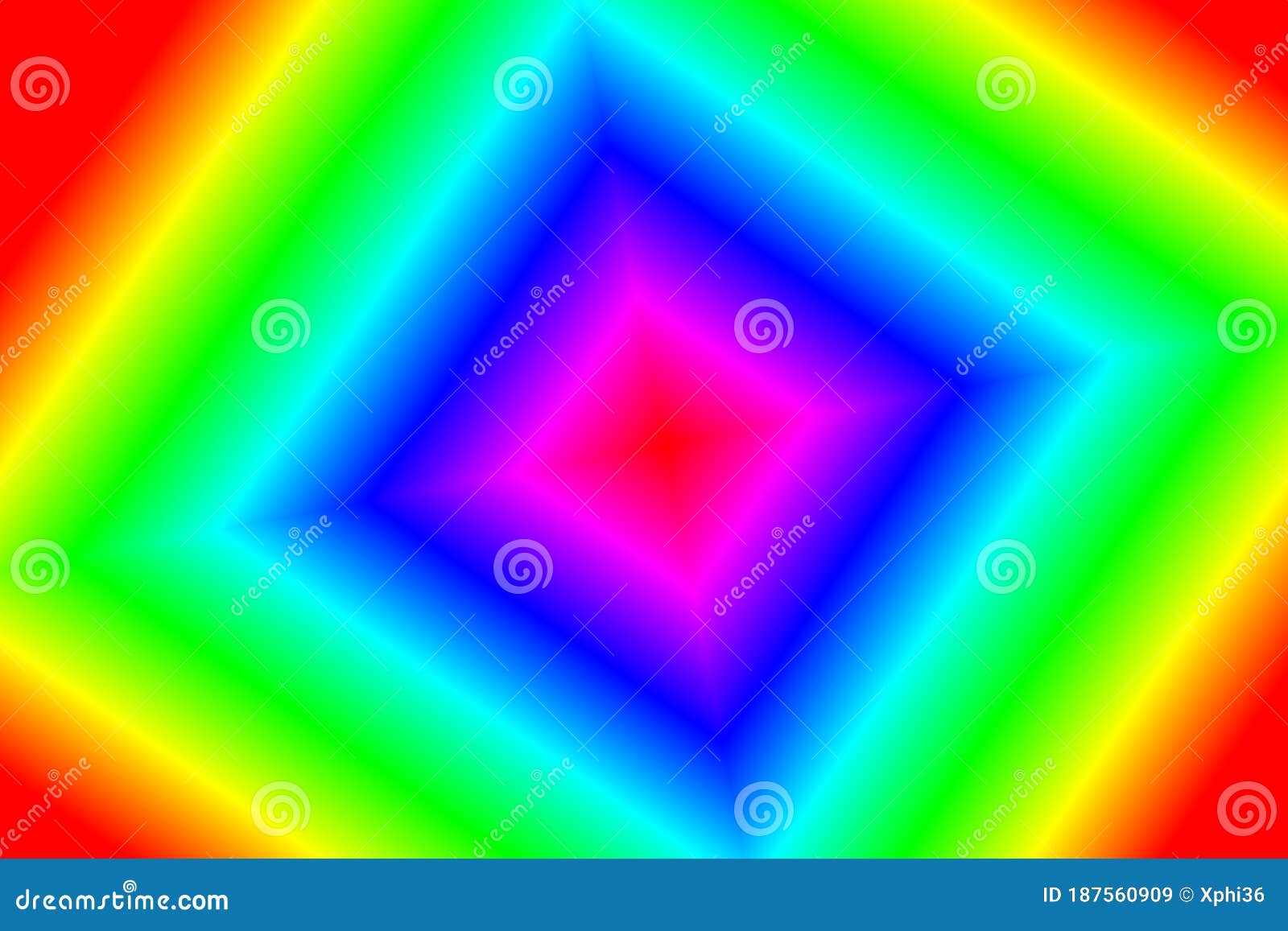 Gradient Rainbow Vivid Colors Background, Diamond Shape Stock ...