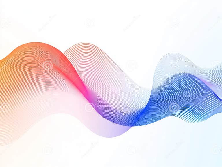 The Gradient Rectangle Features Geometric Line Art with Dynamic Waves ...