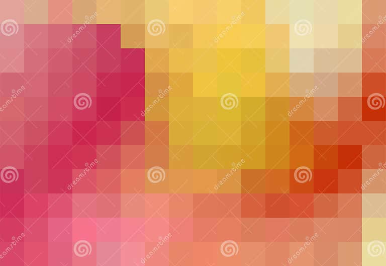 Gradient Red Orange Pixel Background, Abstract Tile Background. Stock Illustration ...