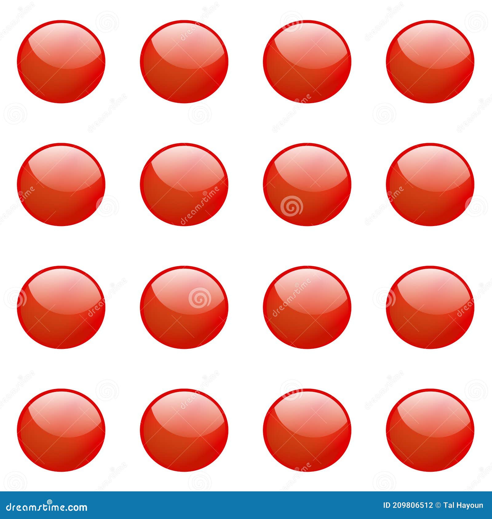 Gradient Red Round Web UI Buttons Stock Photo - Illustration of ...