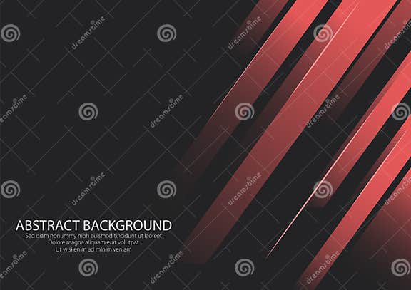 Gradient Red Shape Side Line with Black Background, Wallpaper. Design ...