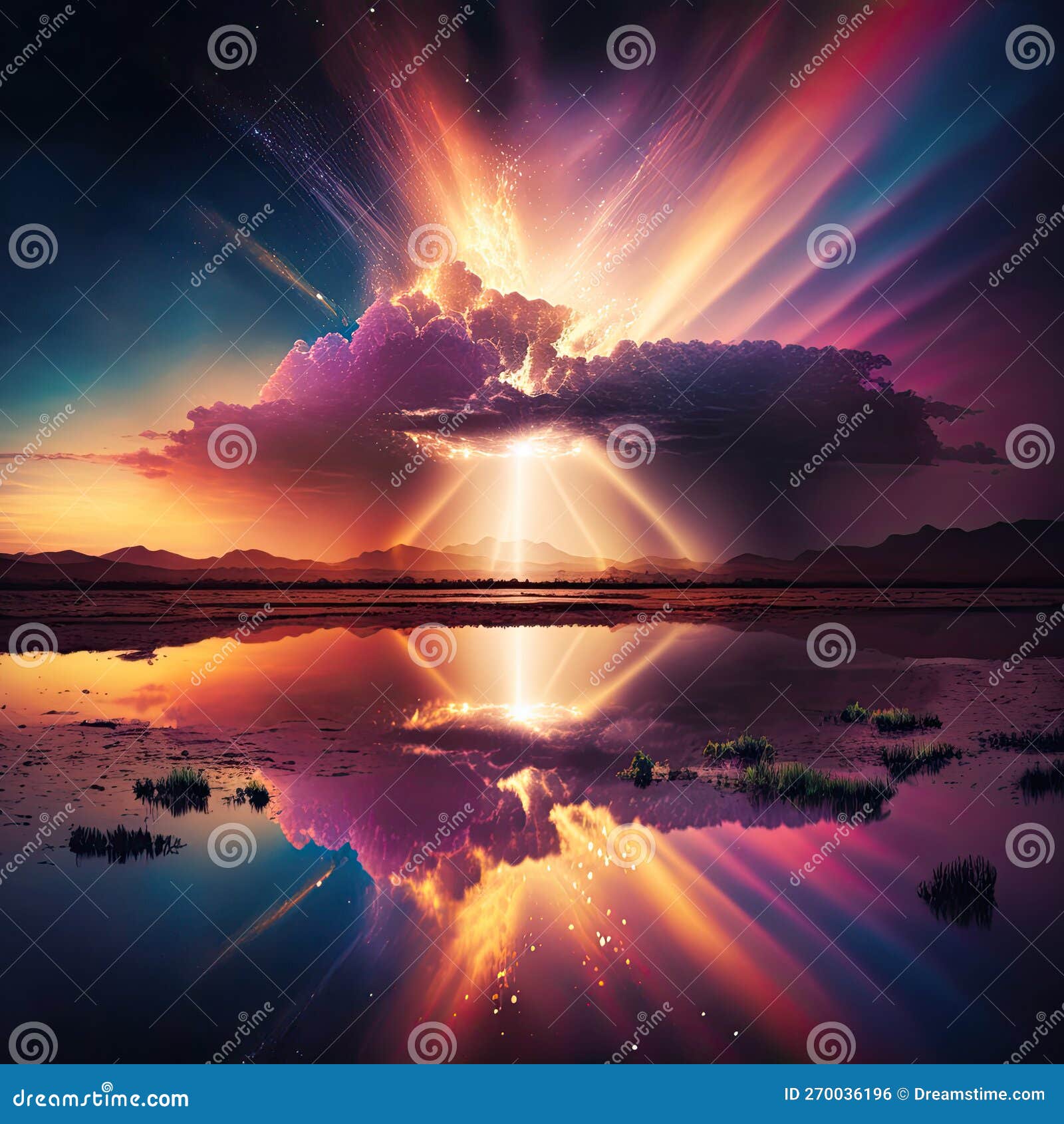 Gradient Reflection Magic Amazing Sunny Rays, Nature Beautiful Light ...