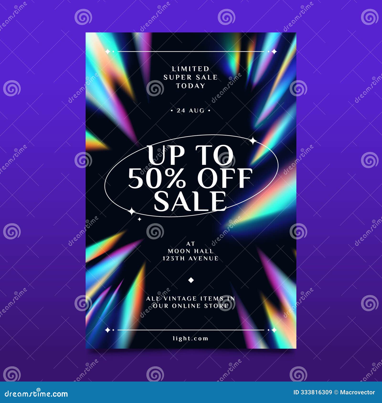 Gradient Refraction of Light Poster Template Stock Illustration ...