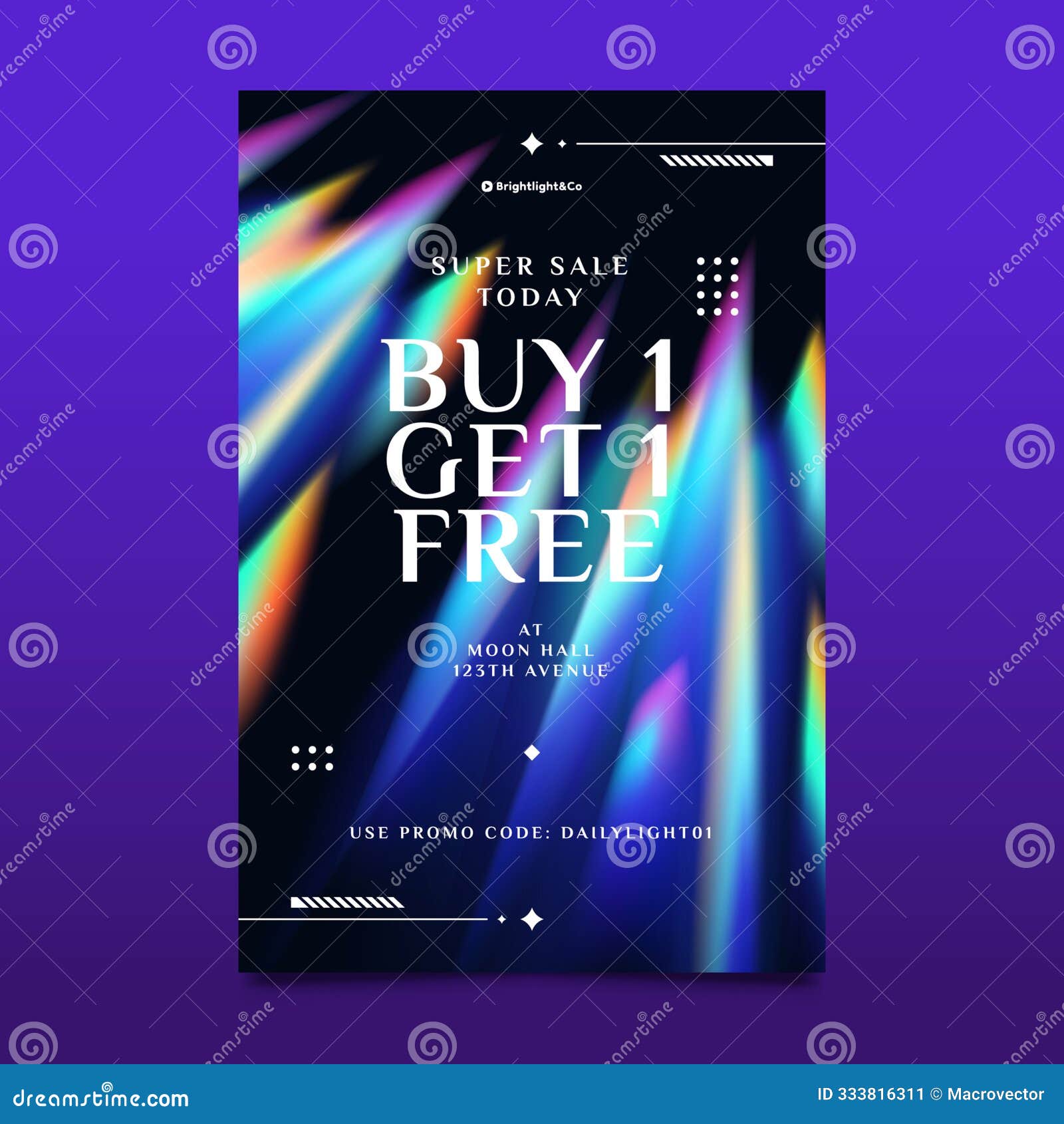 Gradient Refraction Of Light Poster Template Royalty-Free Stock ...