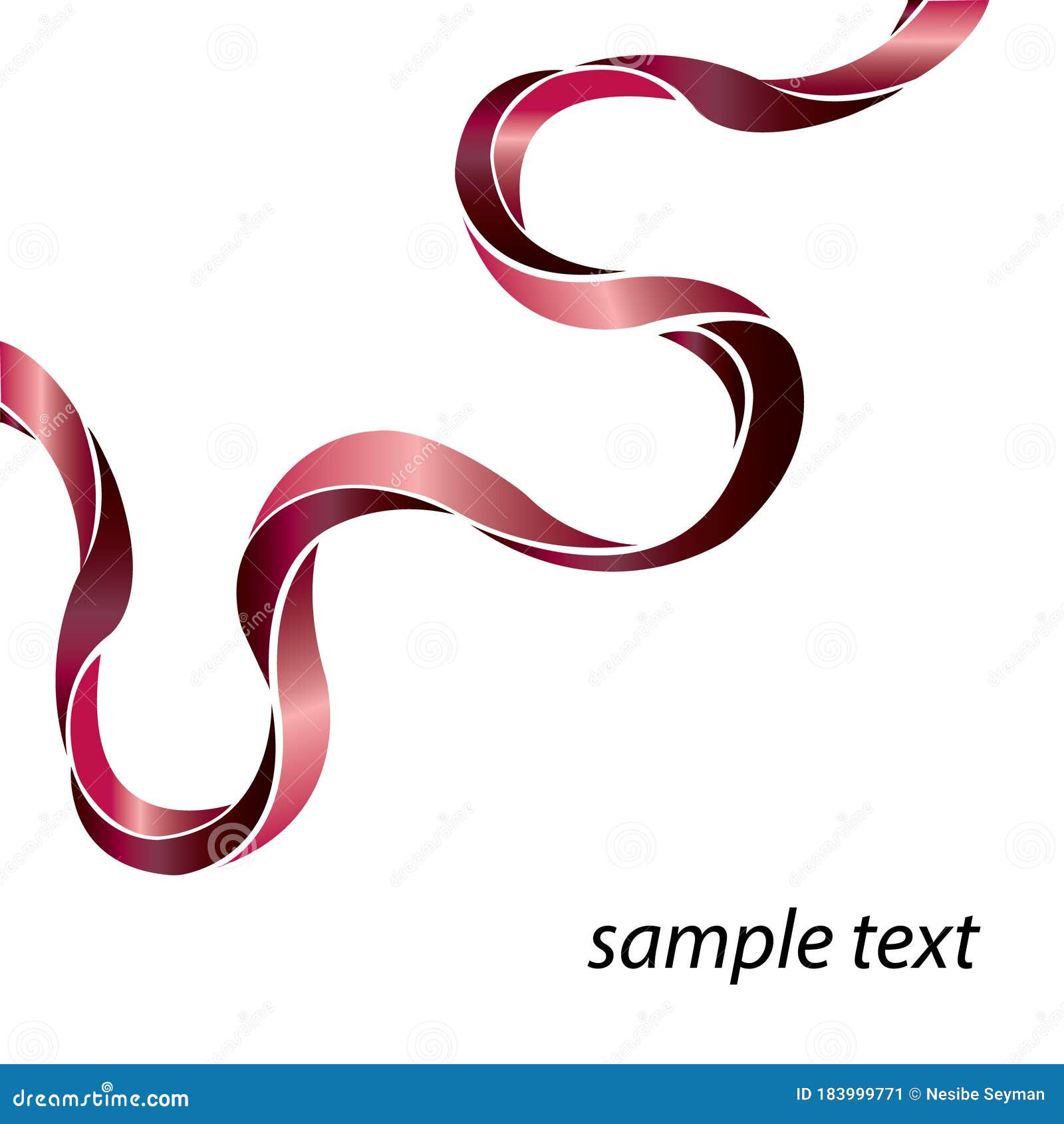 Gradient ribbon , waves stock vector. Illustration of abstract - 183999771