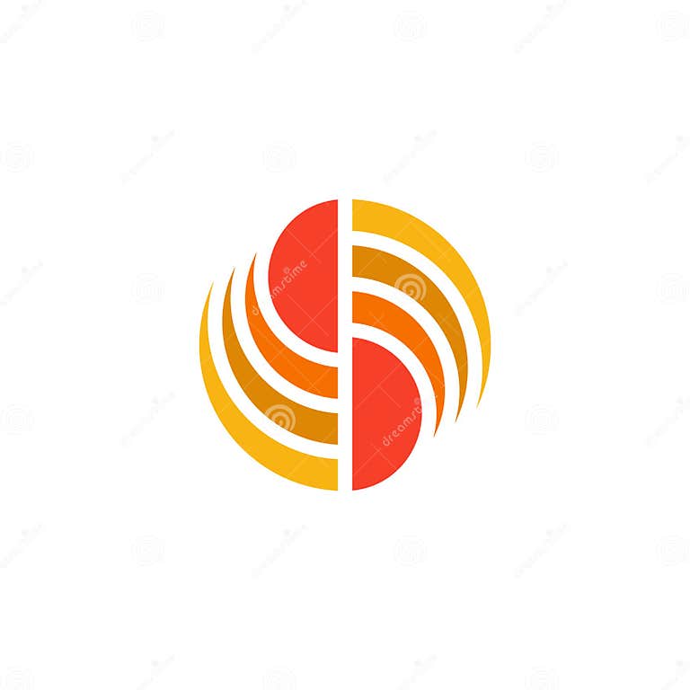 Gradient Round Abstract Geometric Logo Vector Stock Vector ...