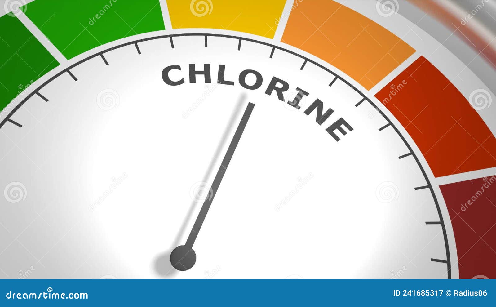 Chlorine Level Abstract Scale. Food Value Measuring. 3D Render Stock ...
