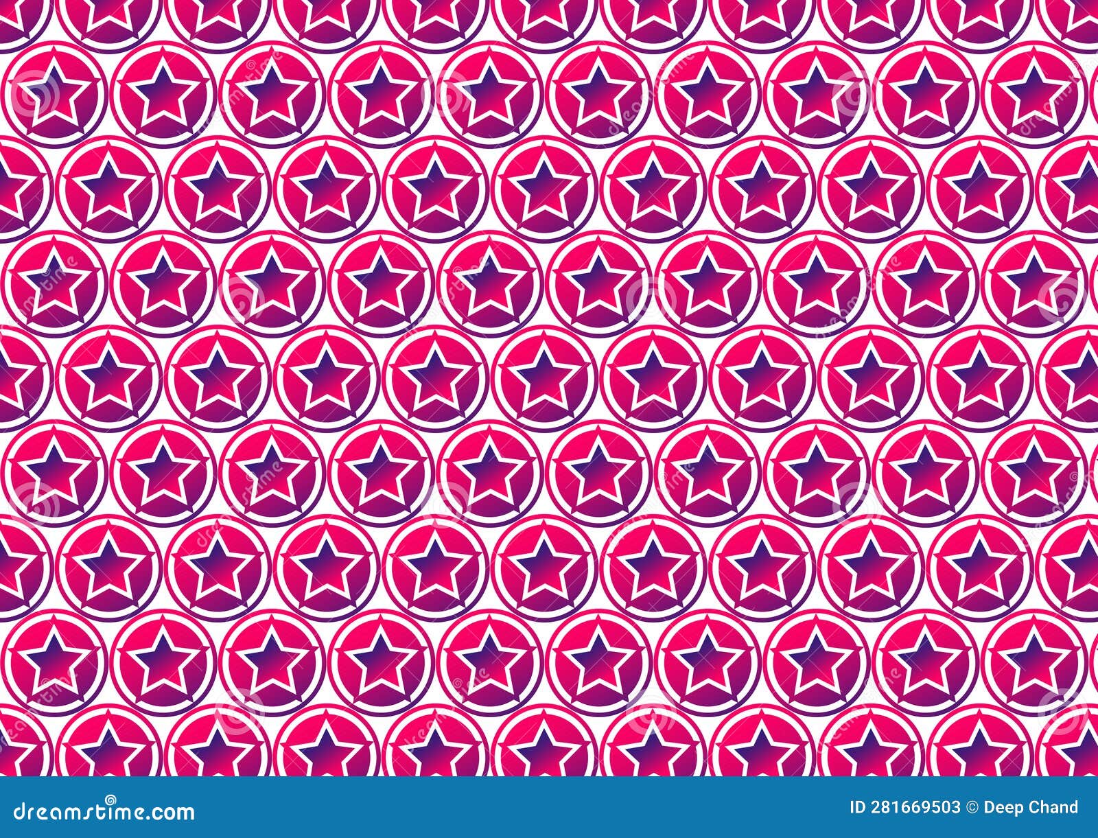 Gradient Seamless Pattern With Stars On White Background Stock