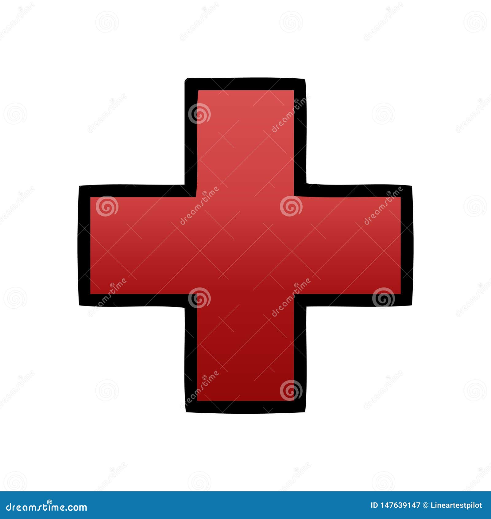 Gradient Shaded Cartoon Addition Symbol Stock Vector - Illustration of ...