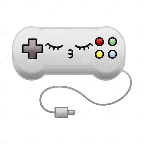 Gradient Shaded Cartoon Game Controller Stock Vector - Illustration of ...