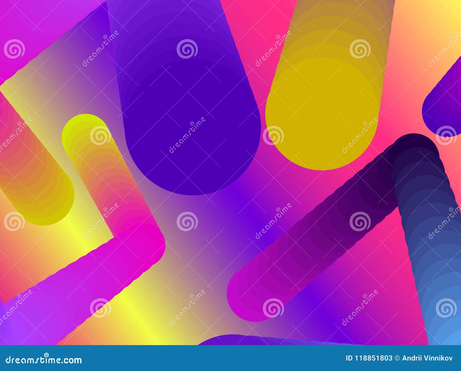 Gradient Shape. Modern Colorful Geometric Background. Abstract 3d ...