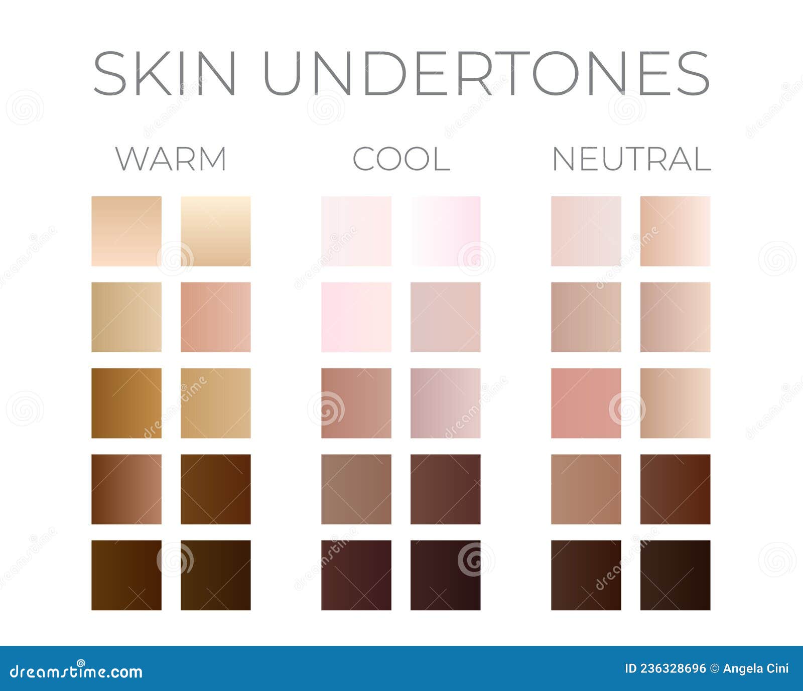 Gradient Skin Color Swatches Stock Vector - Illustration of color ...