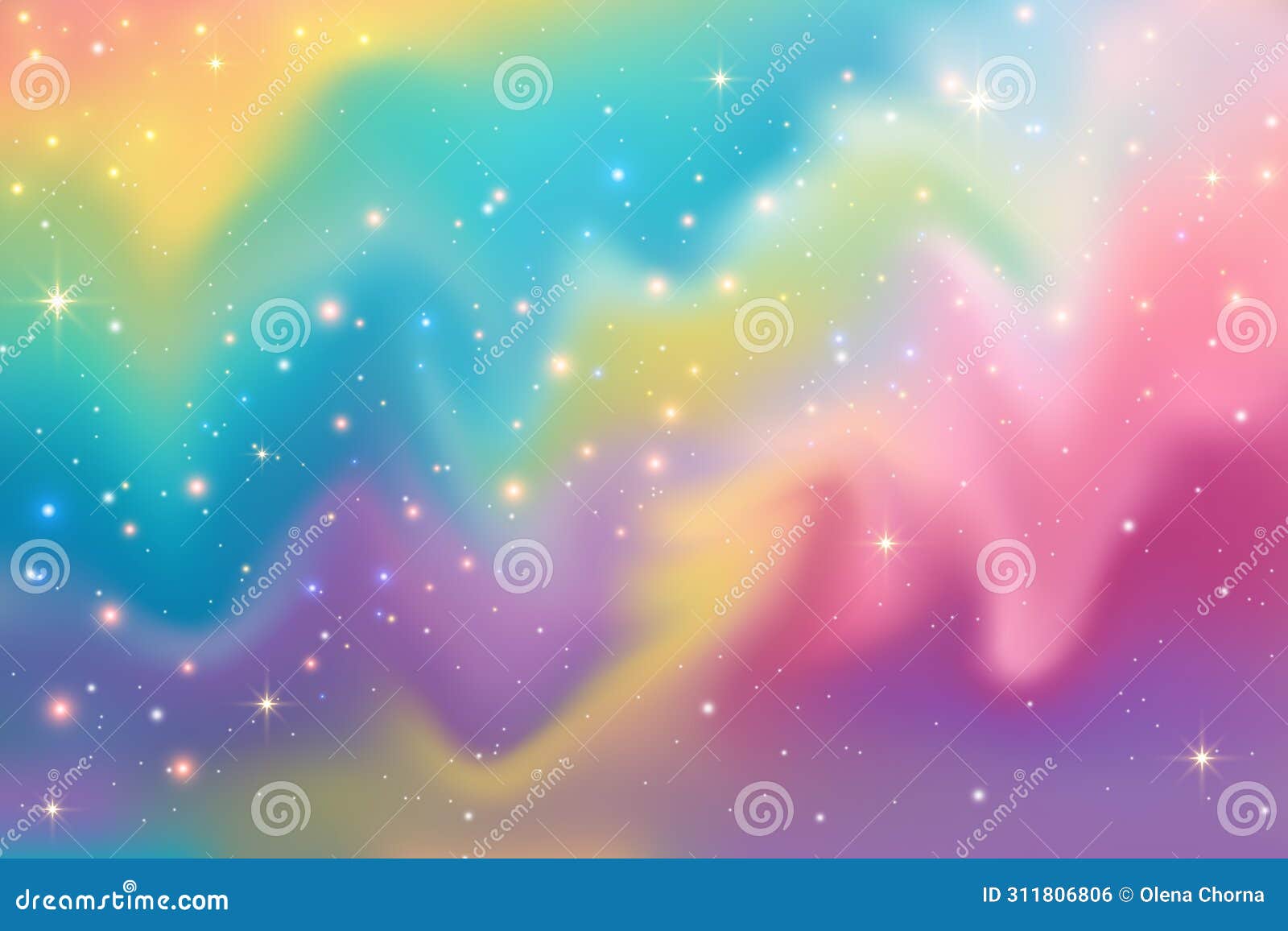 Gradient Sky Background with Stars. Bright Gradient Galaxy. Vector ...