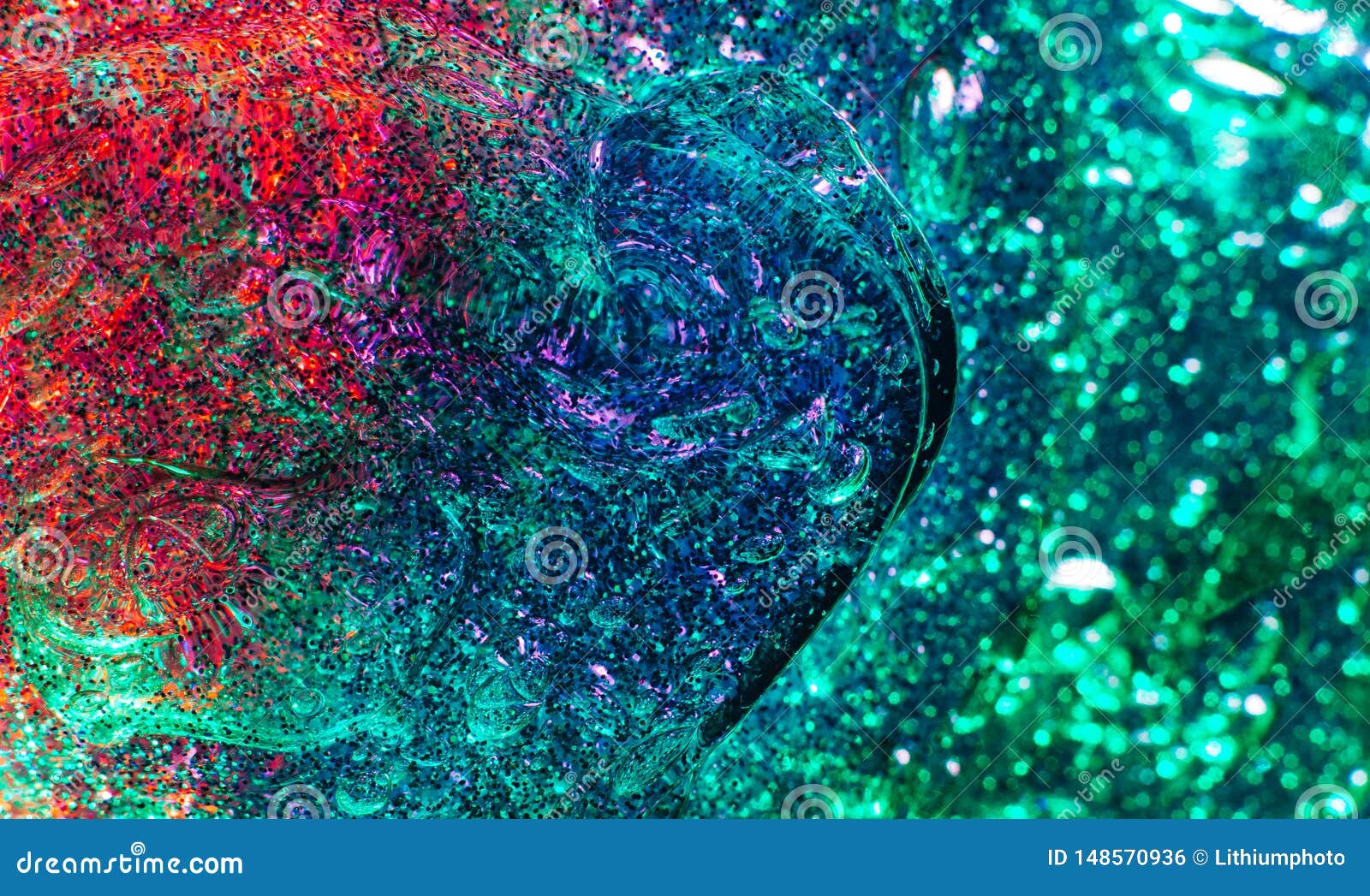 Gradient Slime with Glittering Particles Stock Photo - Image of green ...