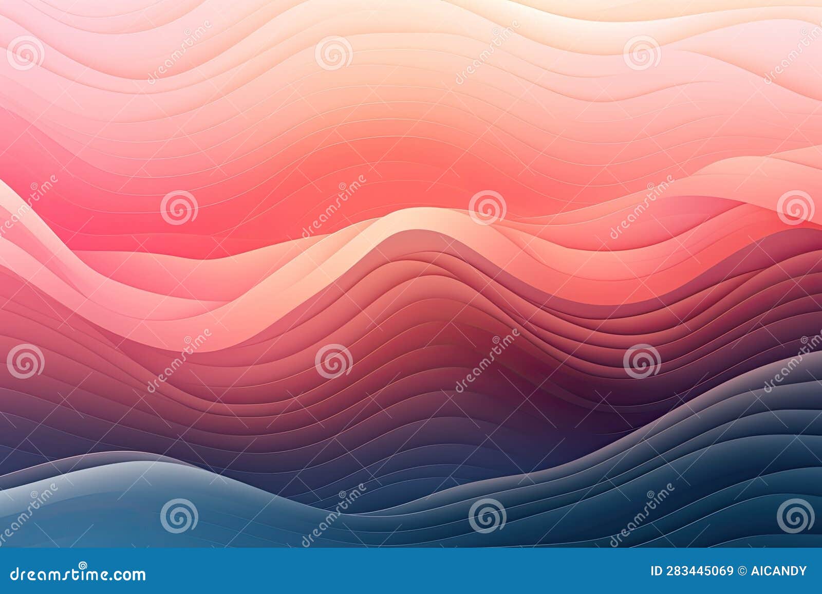 Gradient with Soft Waves, Ideal for Relaxing and Calming Designs Stock ...