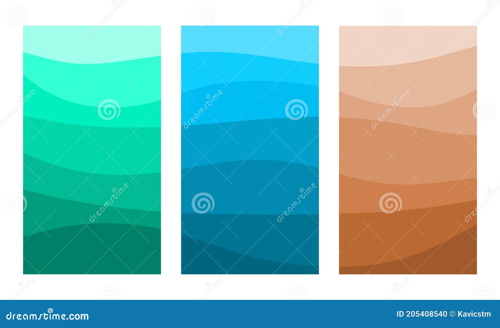 Gradient Soil and Rock Layers Set. Stock Photo - Illustration of ...