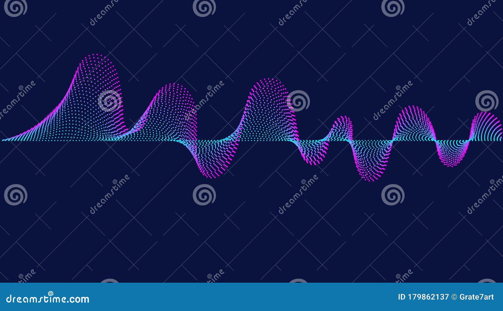Gradient Sound Wave on the Dark Background.Sound Wave Rhythm. Analog ...