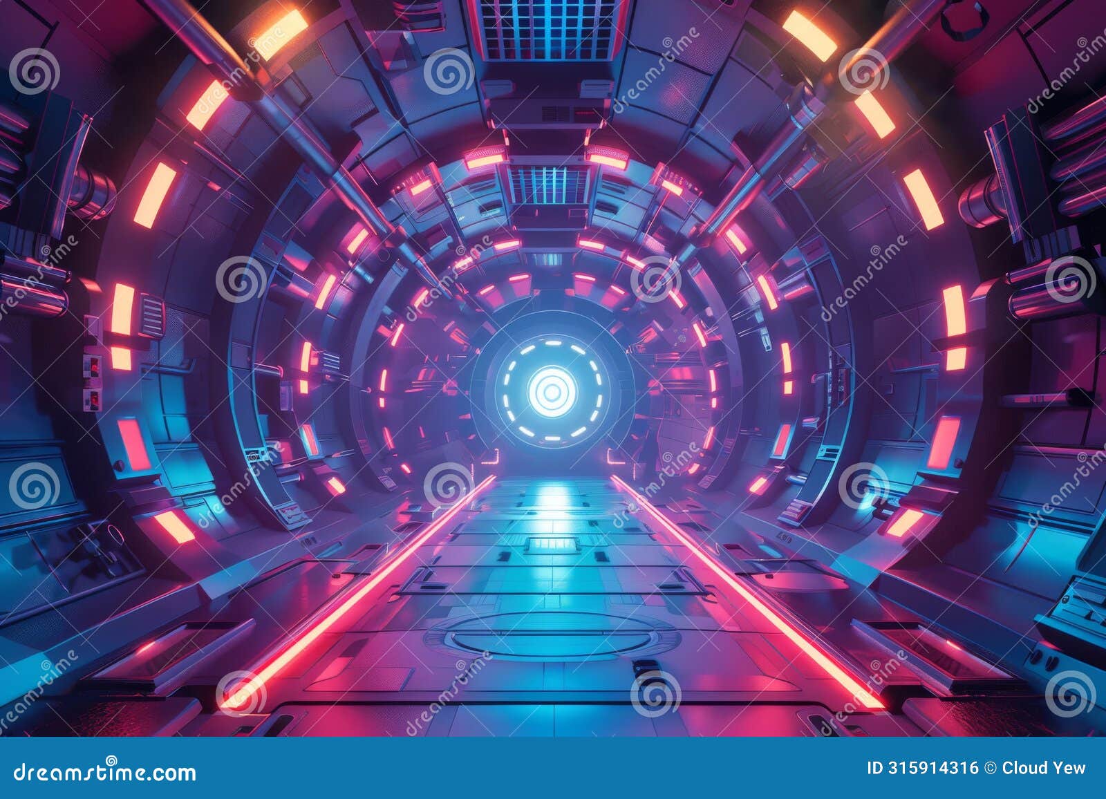 Gradient Space Station for a Sci-fi and Futuristic Theme Stock ...